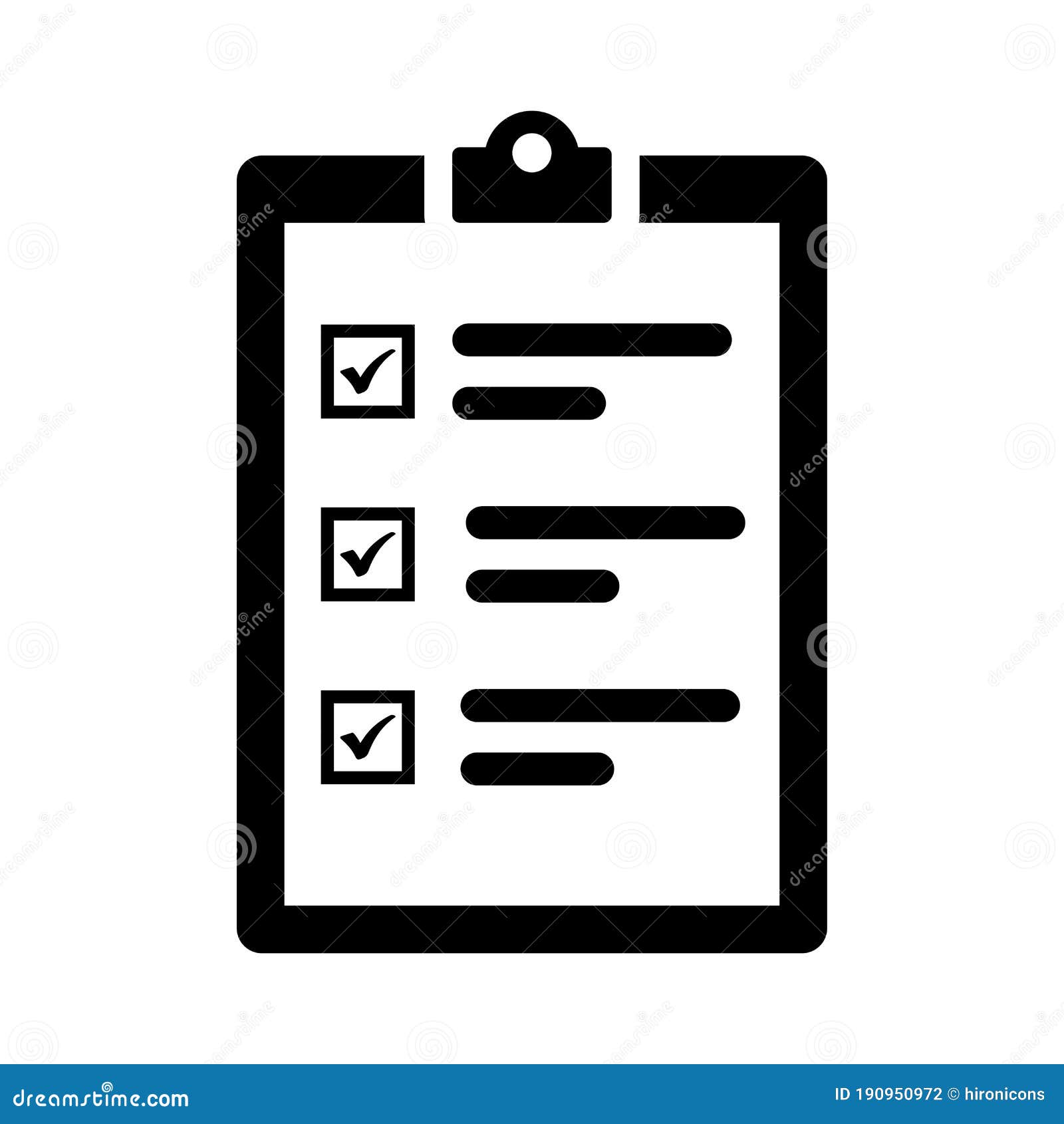 Checklist, Complete Task Icon / Black Color Stock Vector - Illustration ...