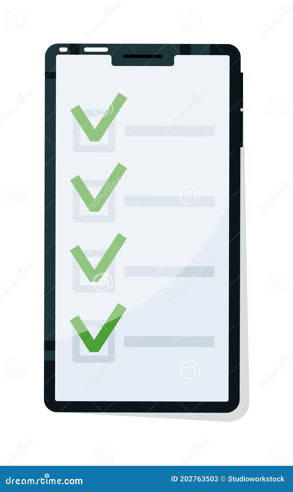 Checklist with Complete Task or Passed Exam Tick Mark Stock Vector ...