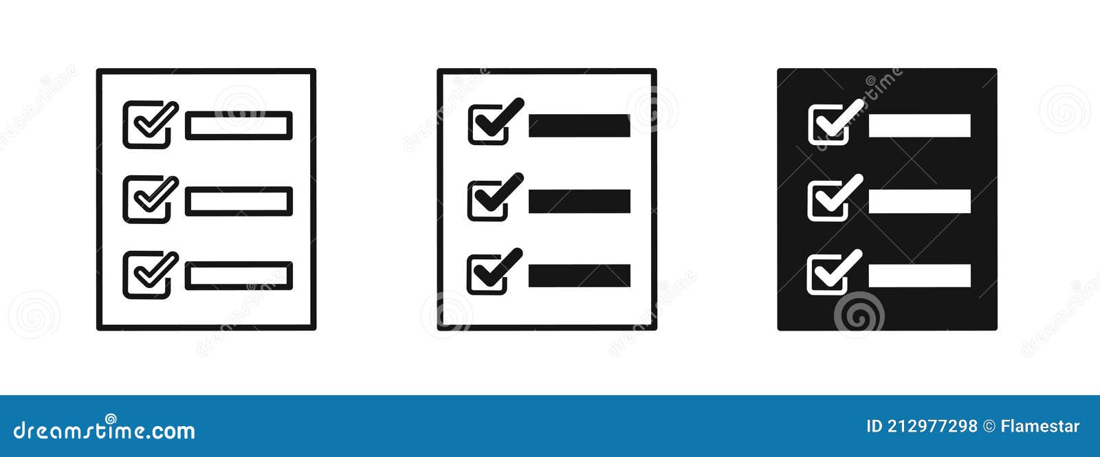 Checklist, Complete Tasks, To-do List Icons Set. Flat Design Graphic ...