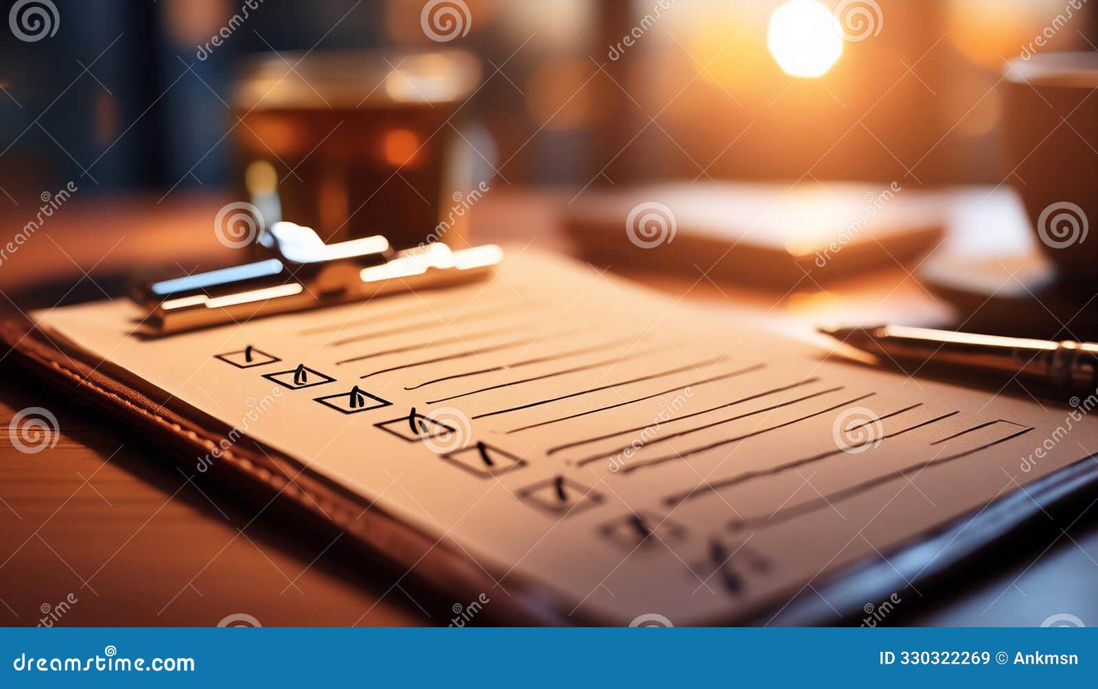 Checklist with Completed Tasks Stock Illustration - Illustration of ...