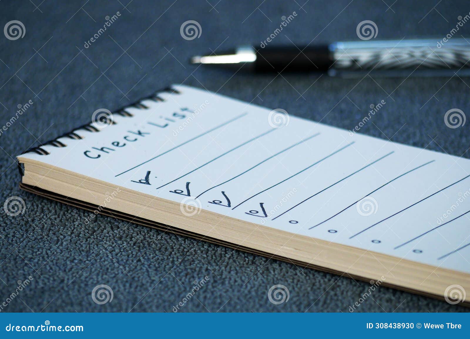 Checklist Concept - Checklist Book and Pen on the Work Desk. Copy Space ...