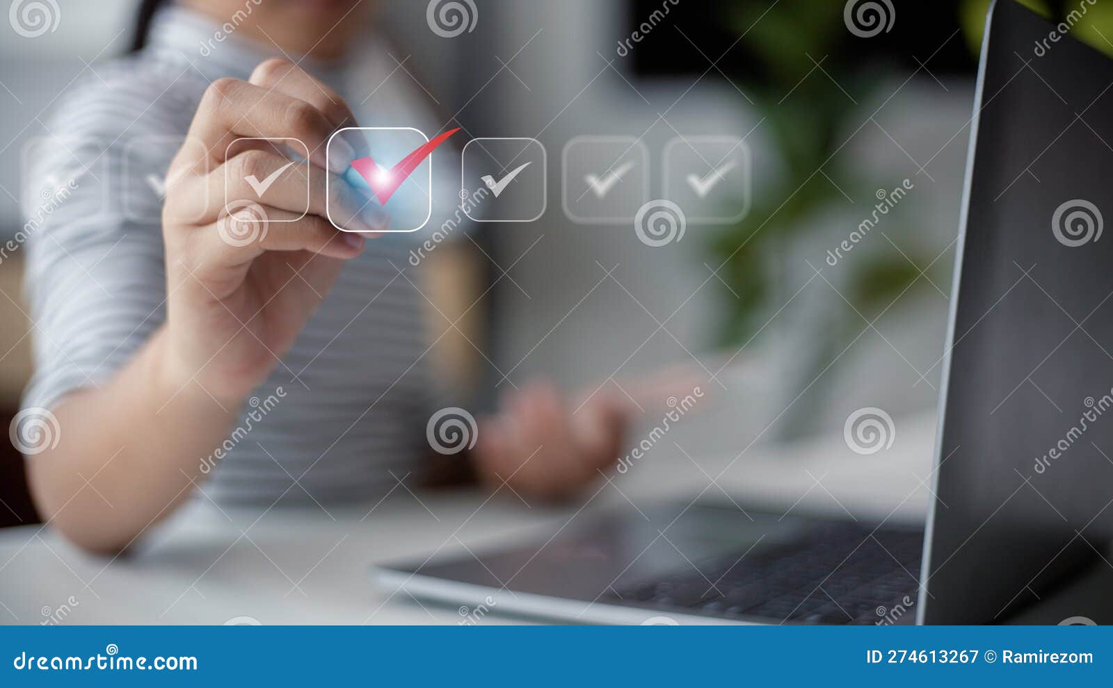 Businesswoman With Checkboxes And World Map Stock Photo | CartoonDealer ...