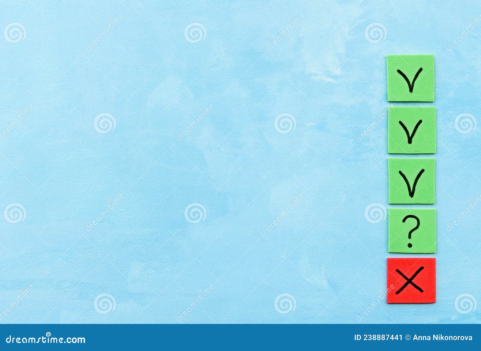 Checklist Concept, Close-up. Choosing the Right Answer. Stock Image ...