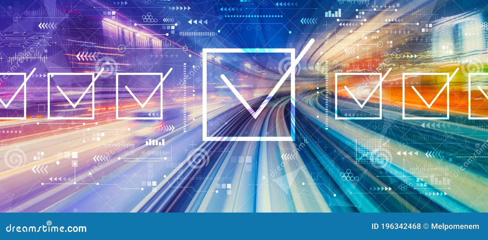 Checklist Concept with High Speed Motion Blur Stock Photo - Image of ...