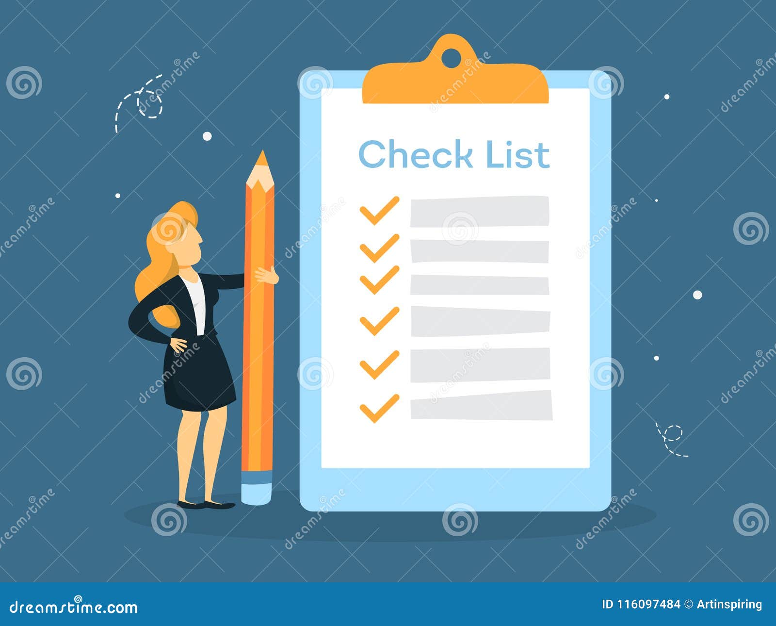 Checklist Concept Illustration. Stock Vector - Illustration of checkbox ... Checklist Concept Illustration. Stock Vector - Illustration of checkbox ...