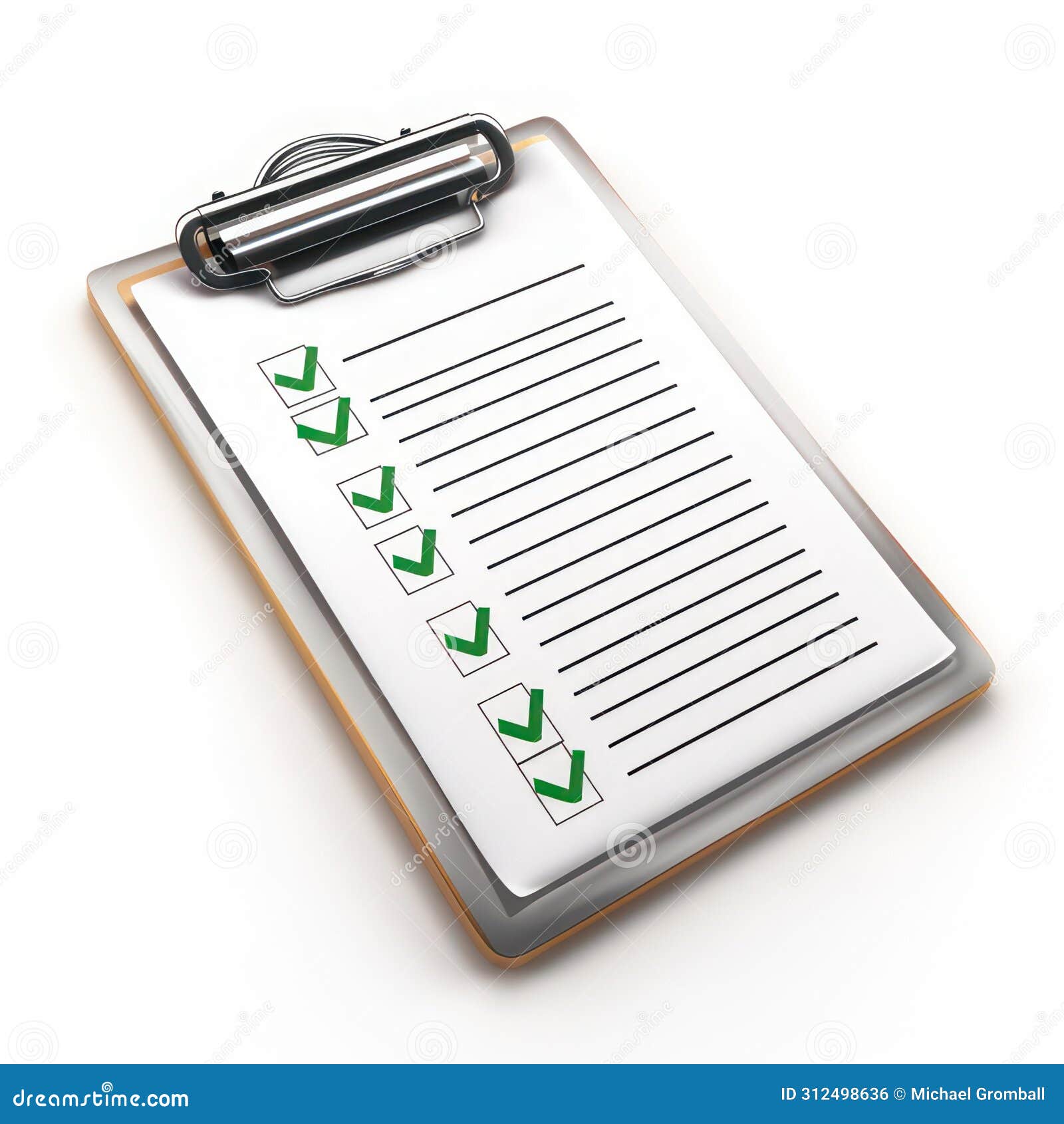 Checklist 3d Isolated on White Created with Generative AI. Lots of ...