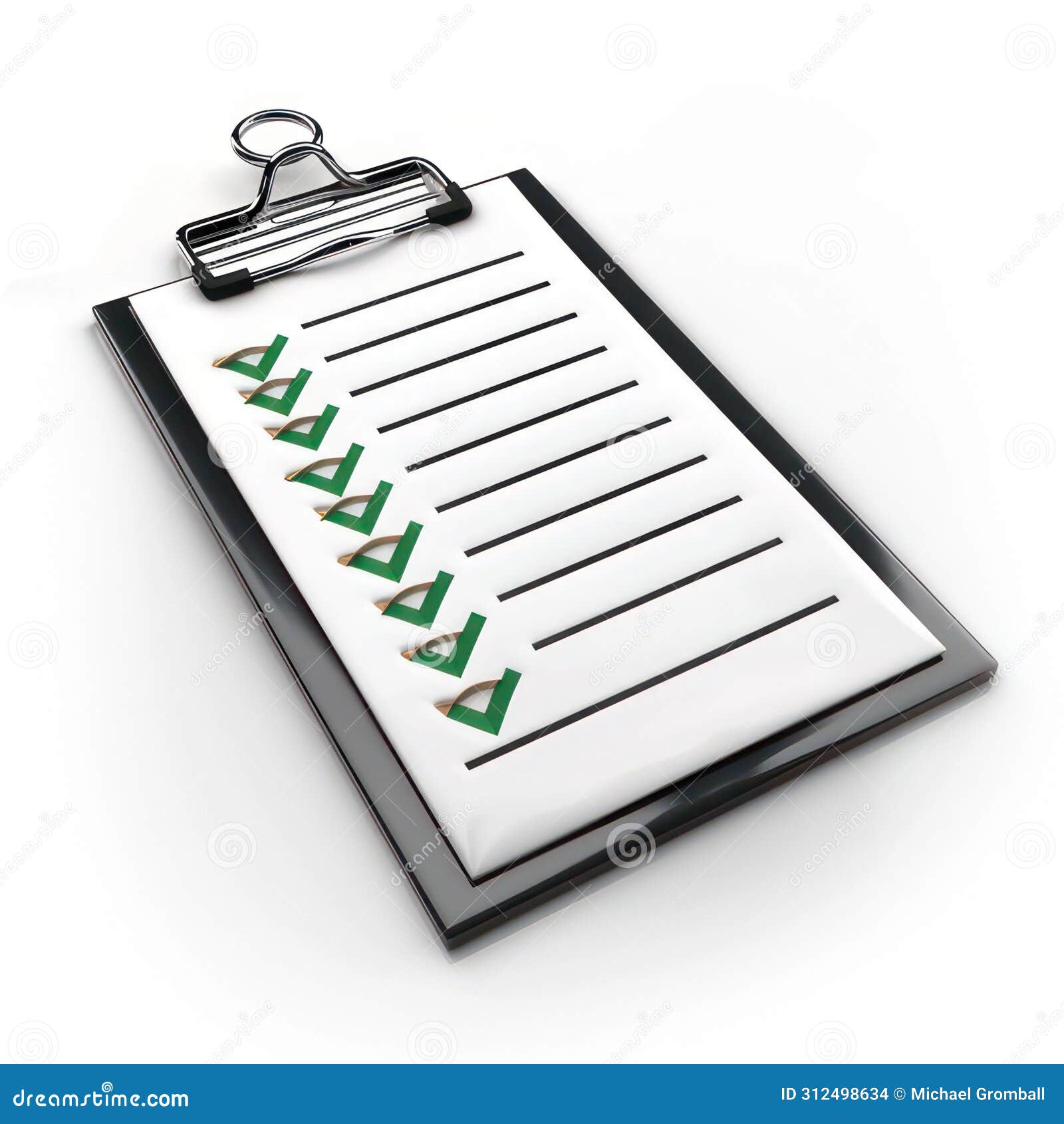 Checklist 3d Isolated on White Created with Generative AI. Lots of ...