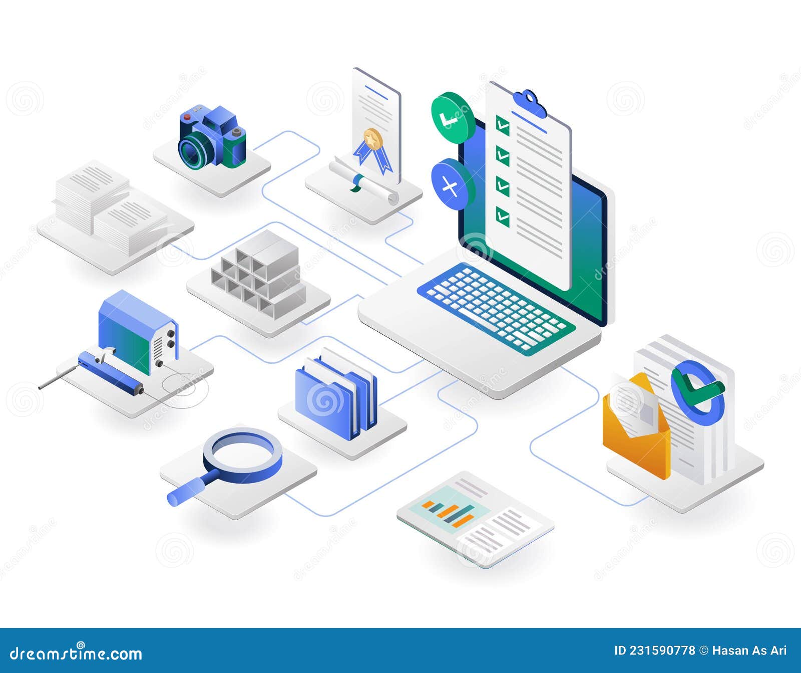 Checklist Data Reports for Developing Companies Stock Vector ...