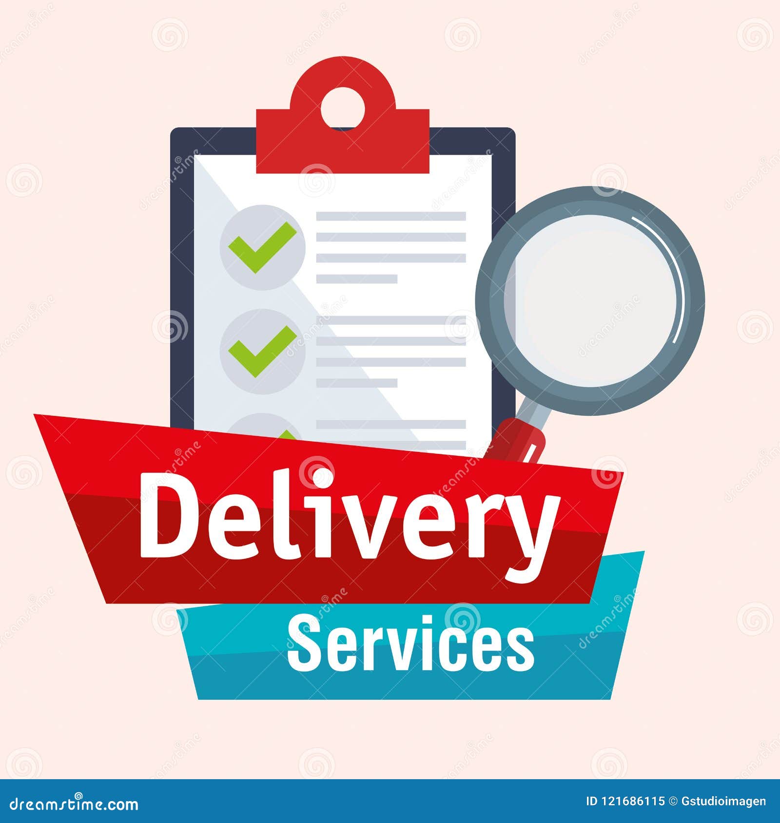 Checklist Delivery Service Icon Stock Vector - Illustration of media ...