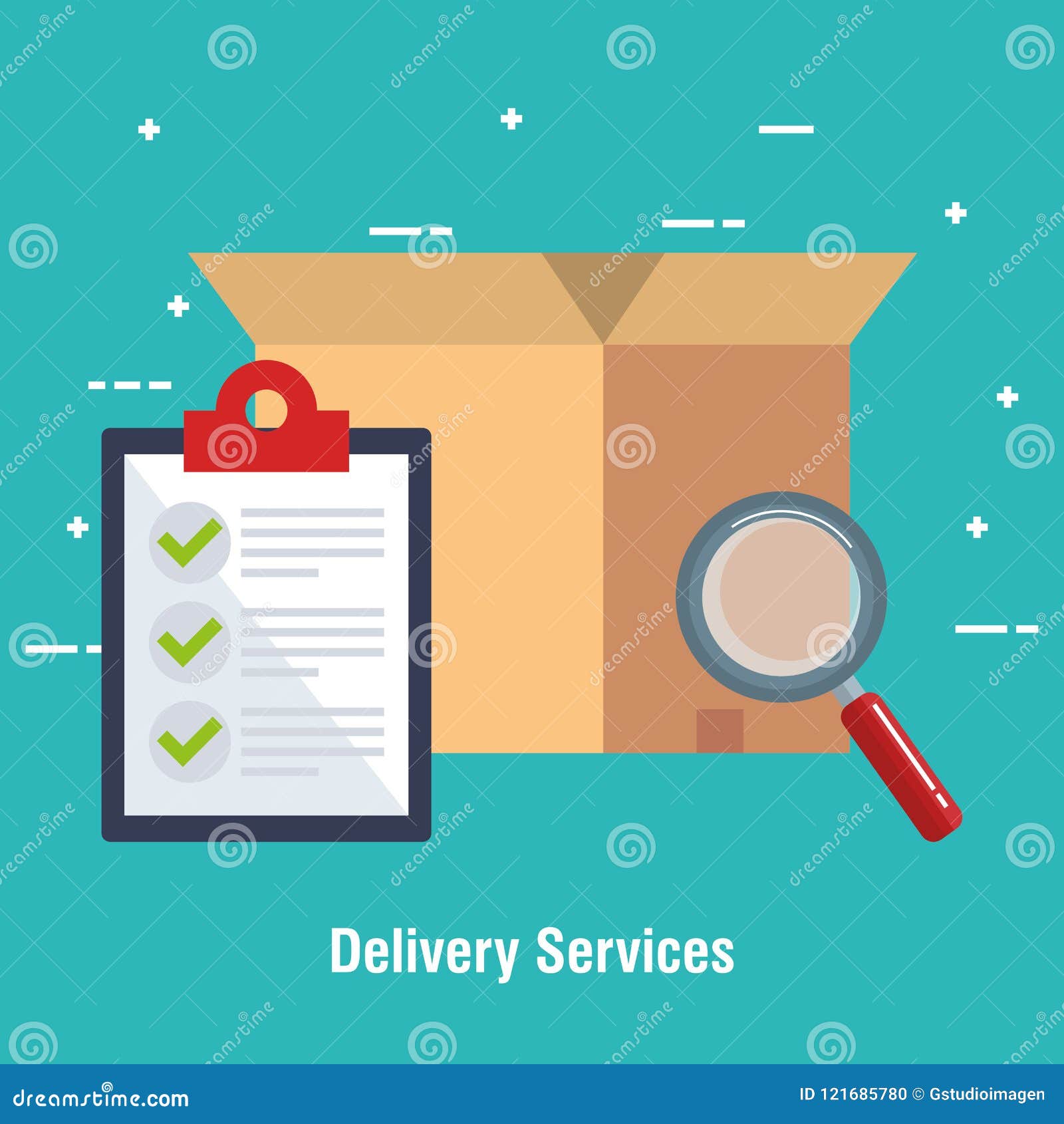 Checklist Delivery Service Icon Stock Vector - Illustration of pack ...