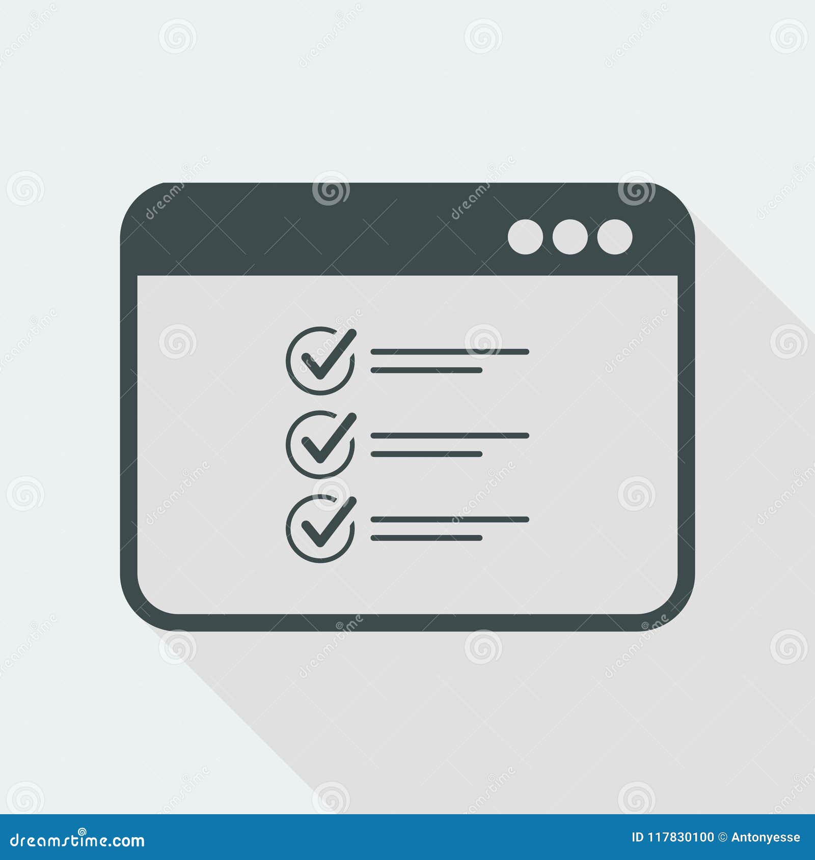 Checklist Digital Document - Vector Icon for Computer Website or ...
