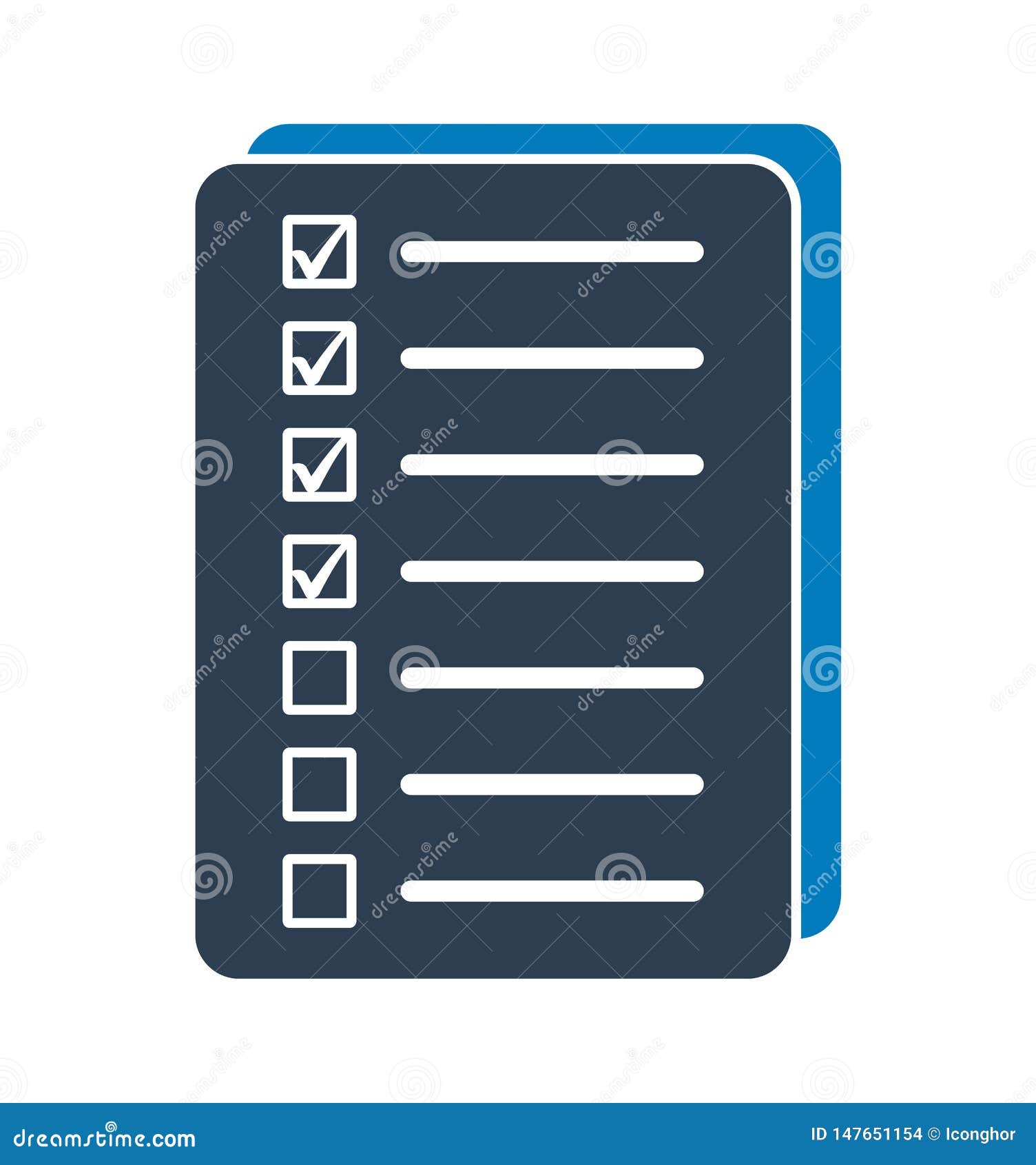 Checklist document Icon. stock vector. Illustration of multimedia ...