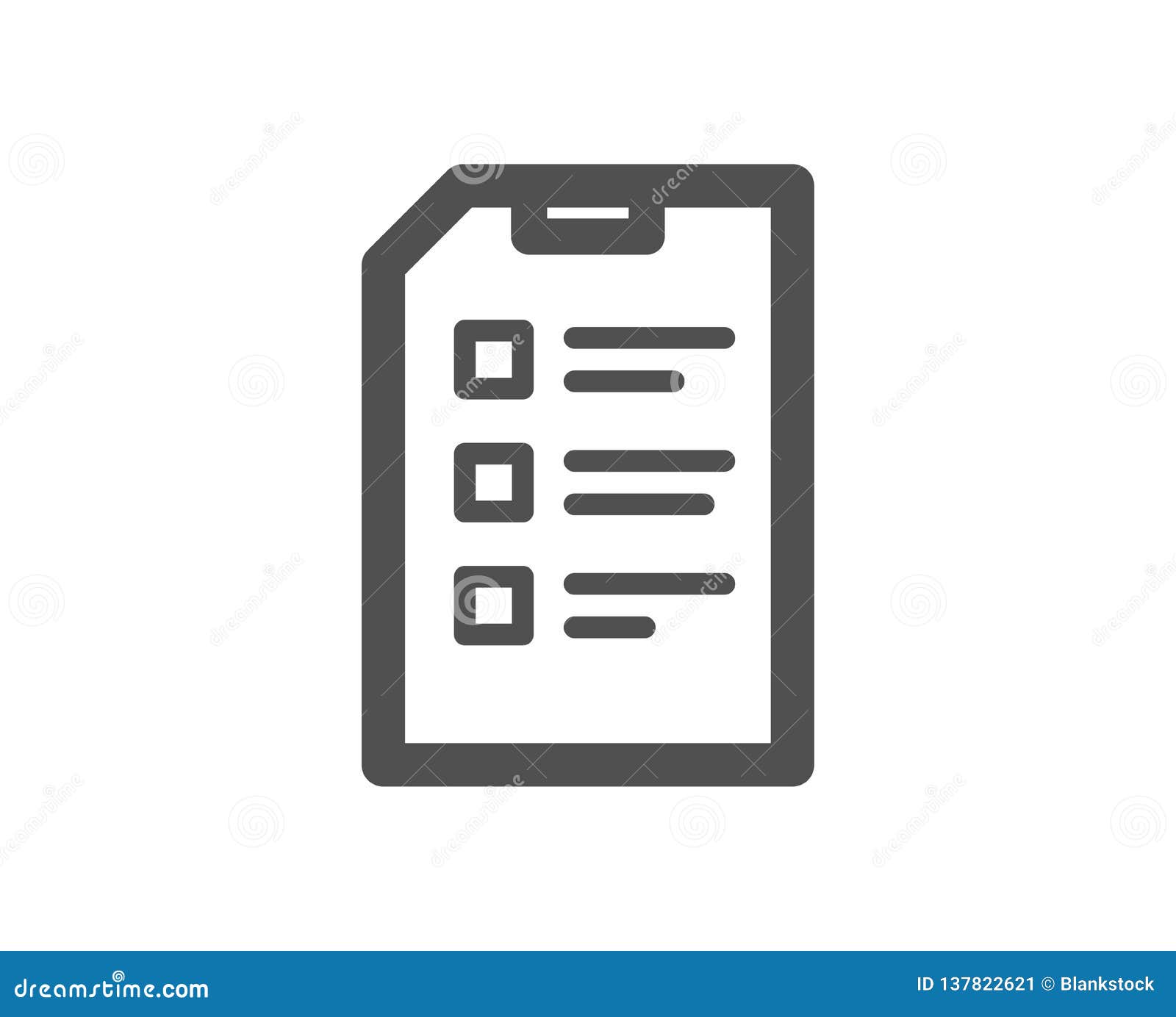Checklist Document Icon. File Sign. Vector Stock Vector - Illustration ...