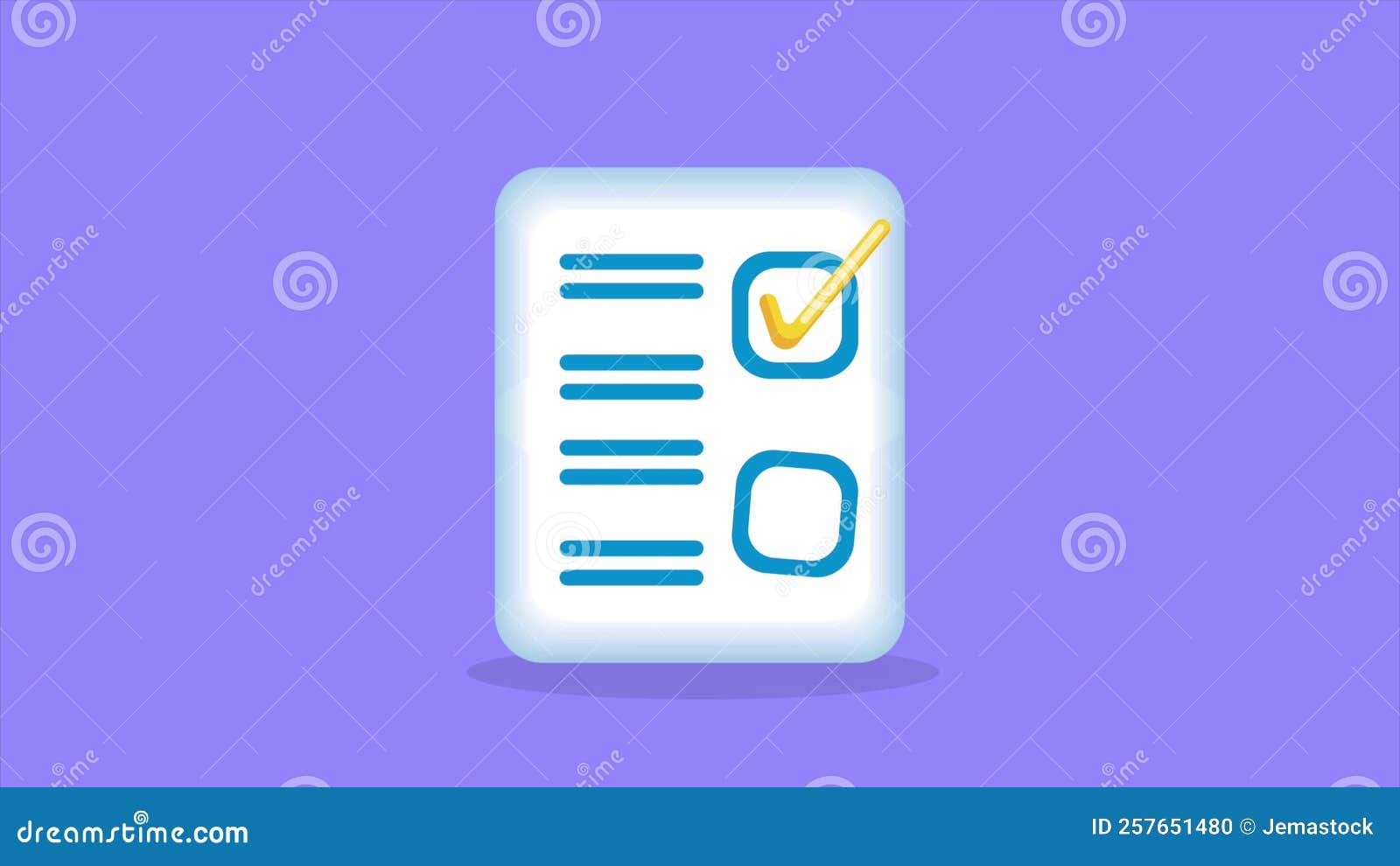 Checklist Document with Marks Animation Stock Footage - Video of video ...