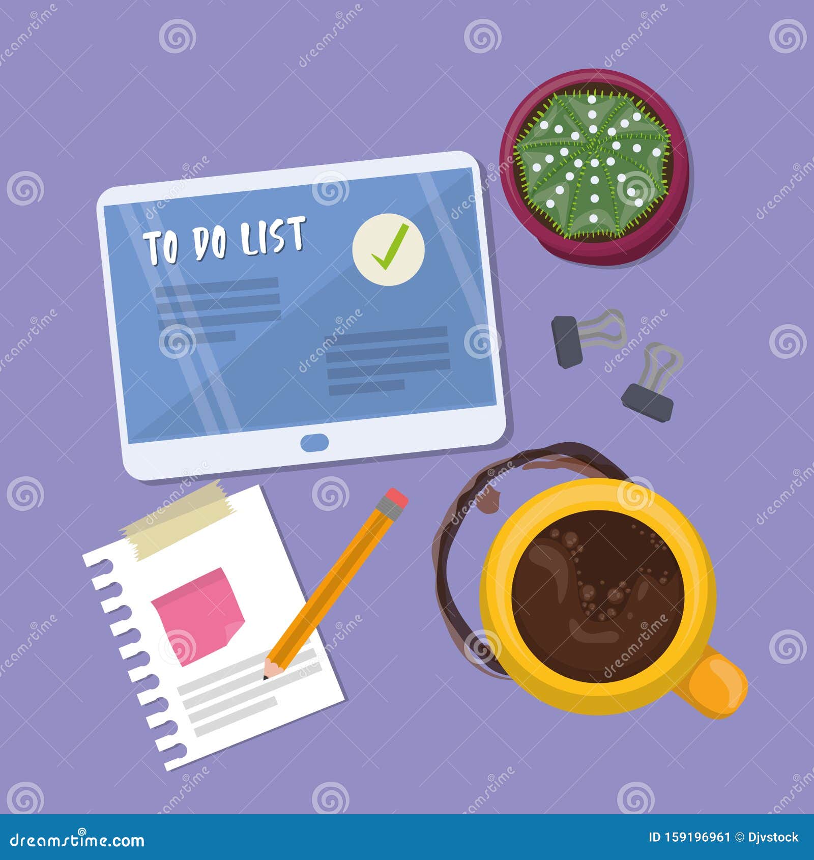 Checklist Document with Supply Vector Illustration Stock Illustration ...