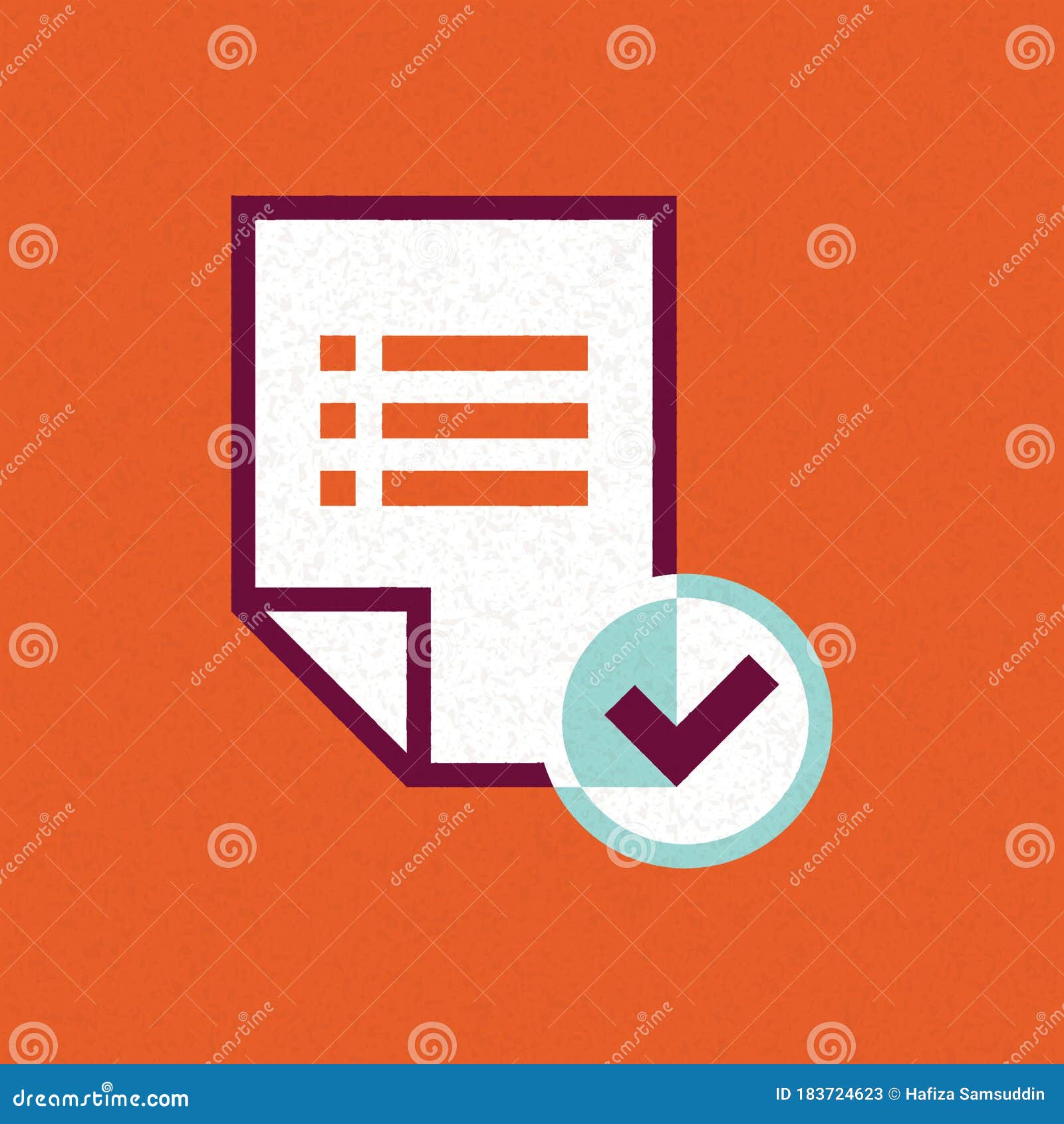 Checklist Document. Vector Illustration Decorative Background Design ...