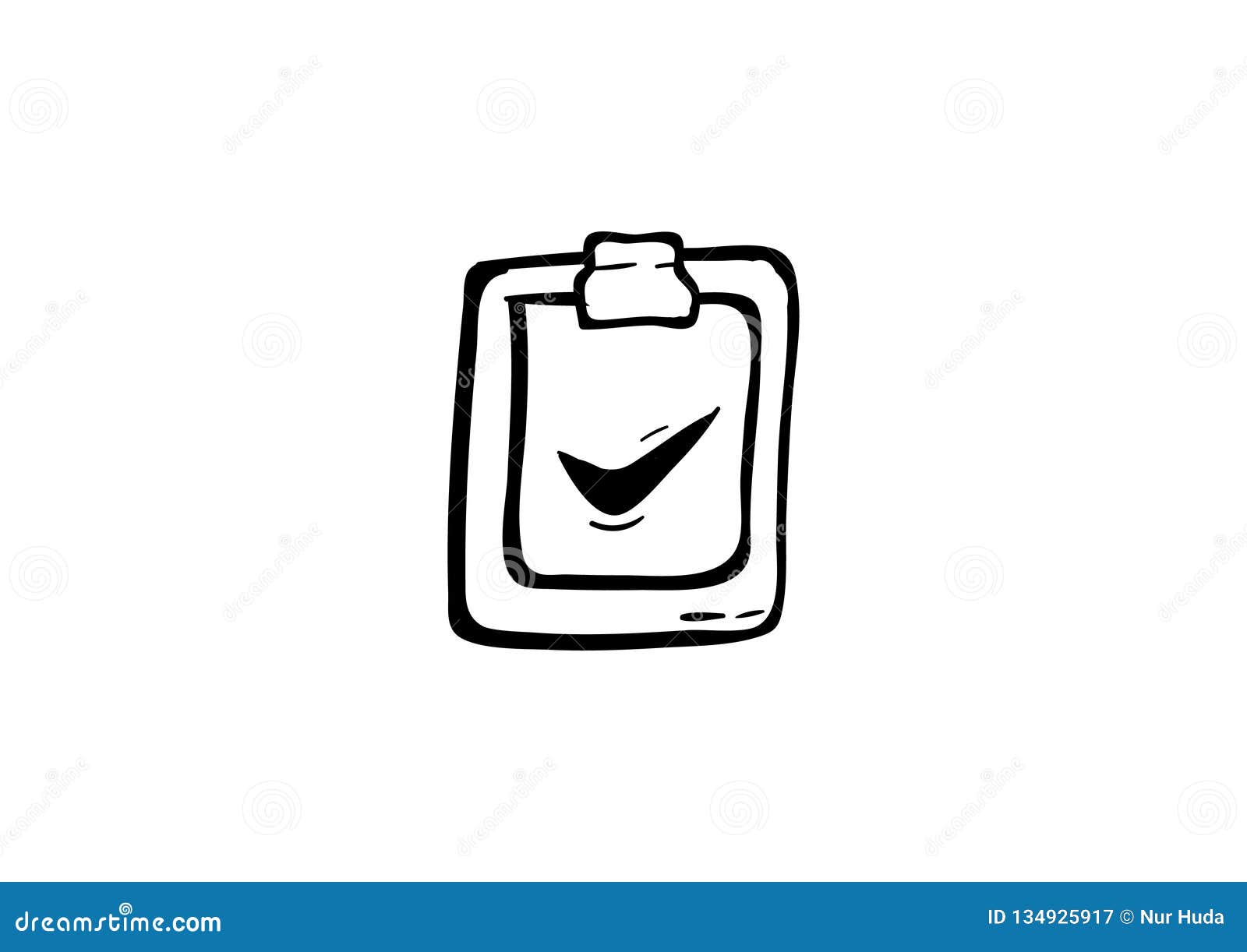 Checklist Doodle Icon Vector Simple Stock Illustration - Illustration ...