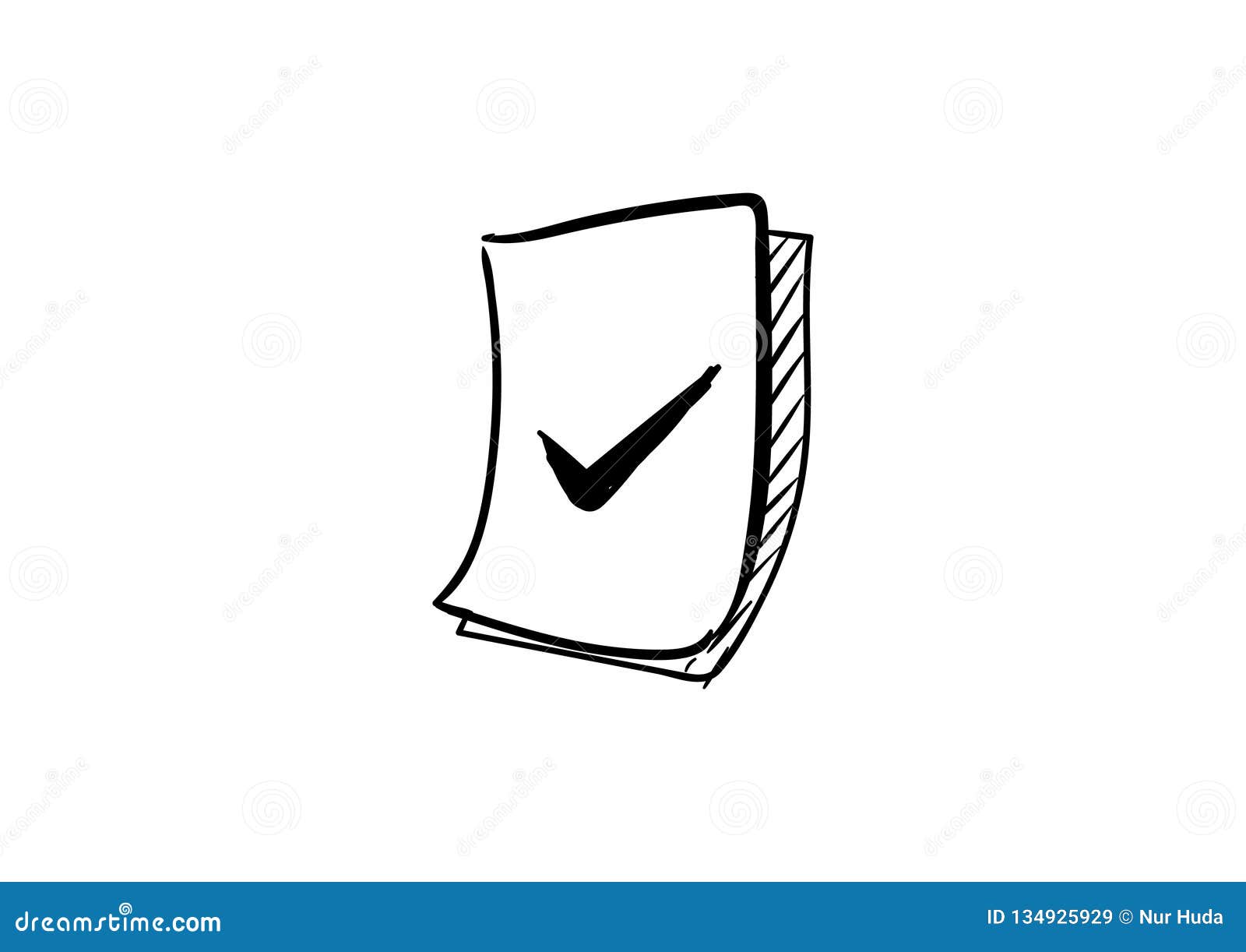 Checklist Doodle Icon Vector Simple Stock Illustration - Illustration ...