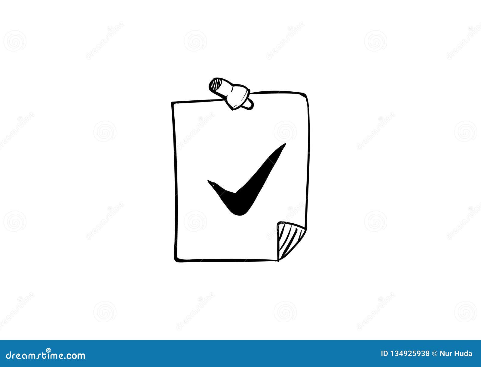 Checklist Doodle Vector Illustration. Hand Drawn Sketch Style. Vector ...