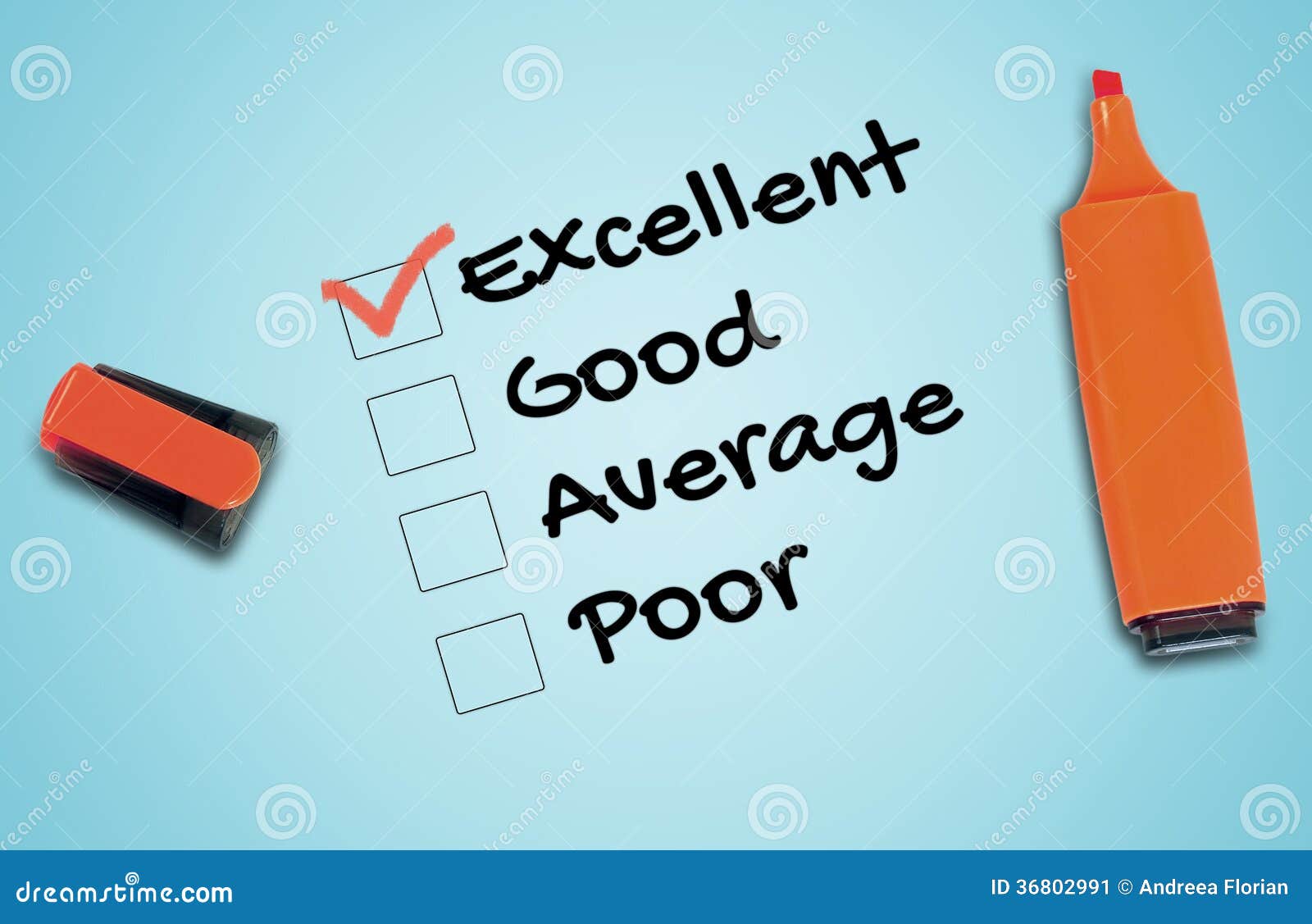 Checklist With Excellent Word Royalty-Free Stock Photography ...