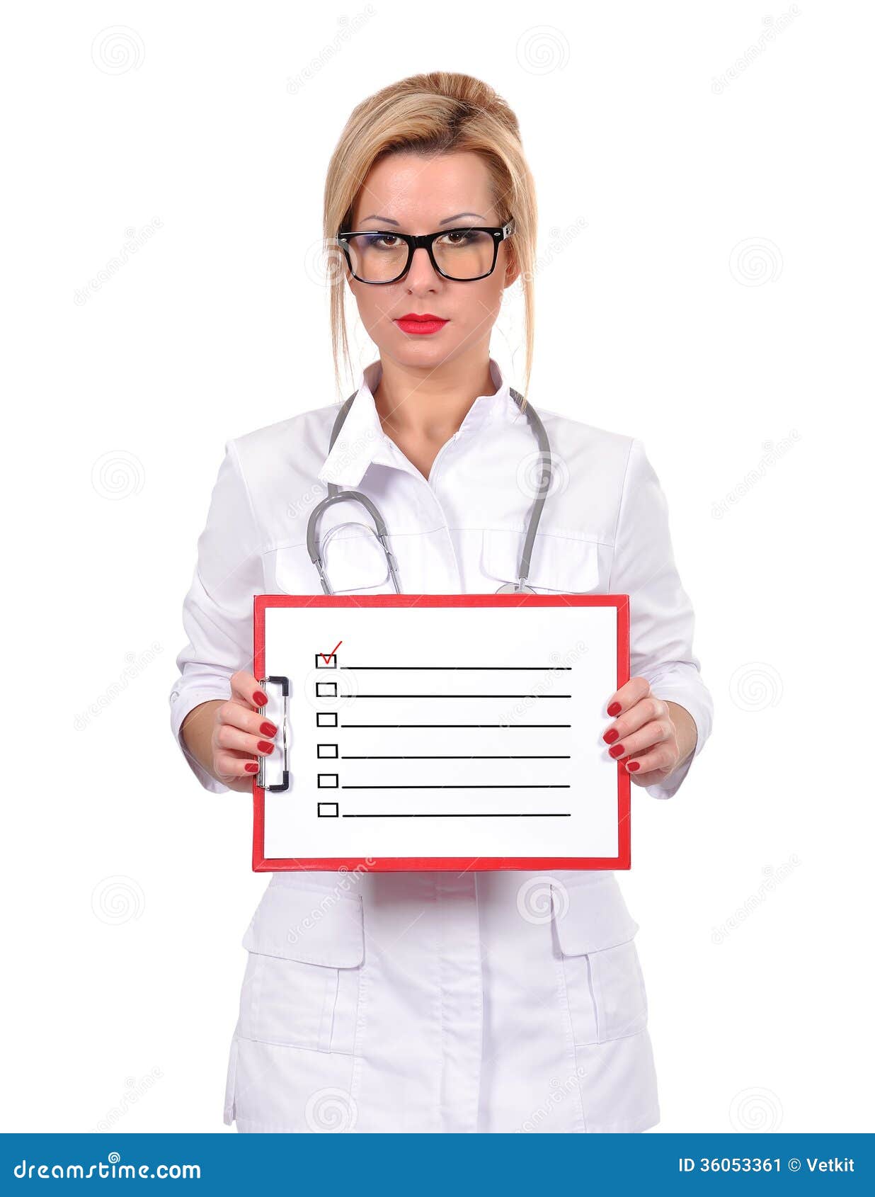 Checklist stock image. Image of medic, attractive, people - 36053361