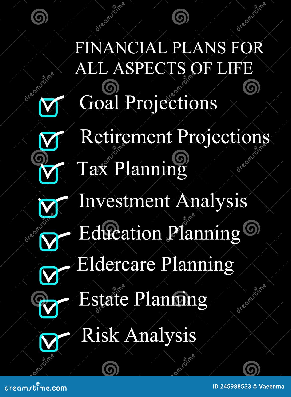 Checklist for Financial Plans Stock Image - Image of financial, marker ...