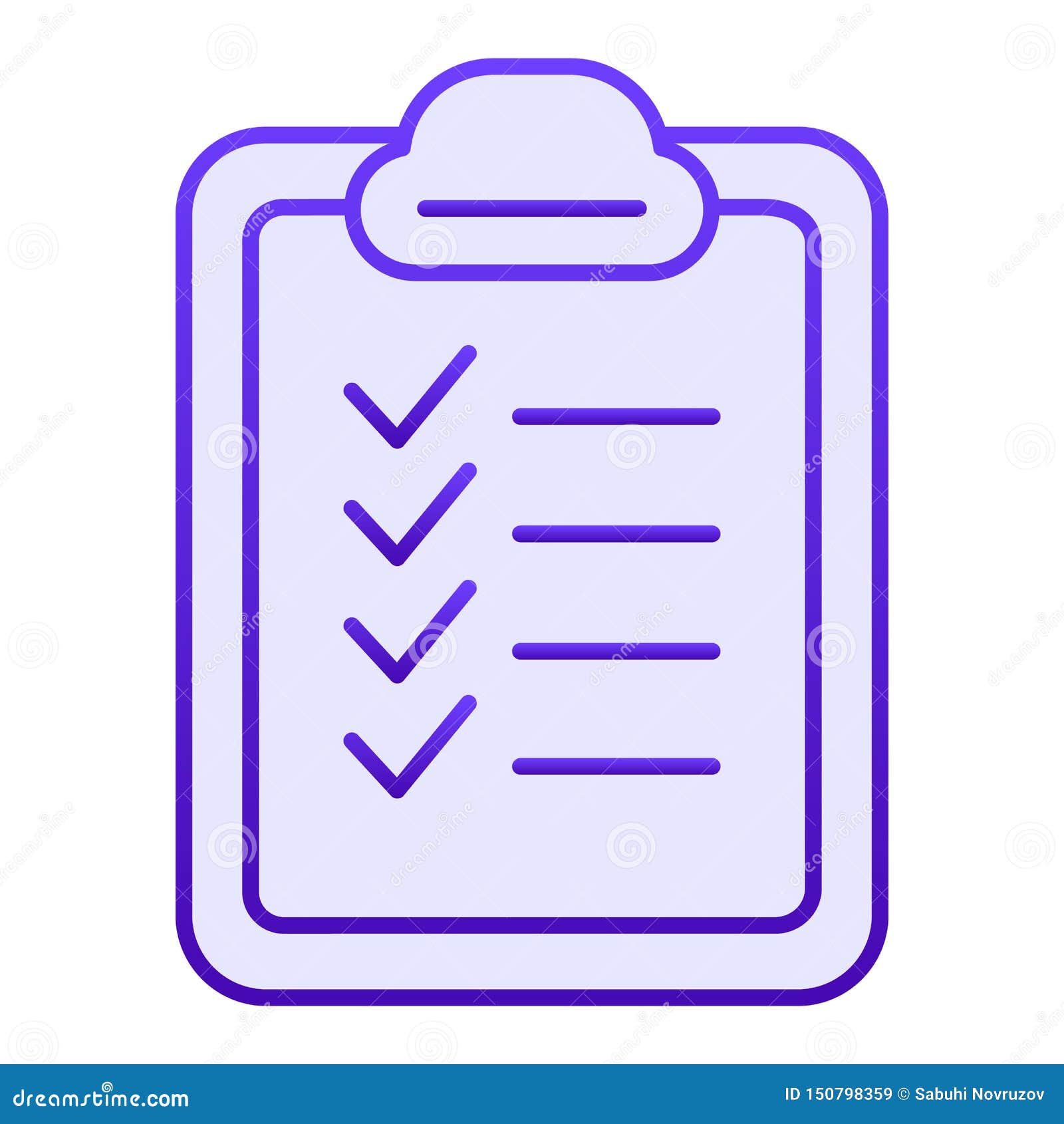 Checklist Flat Icon. Checkboard Blue Icons in Trendy Flat Style Stock ...
