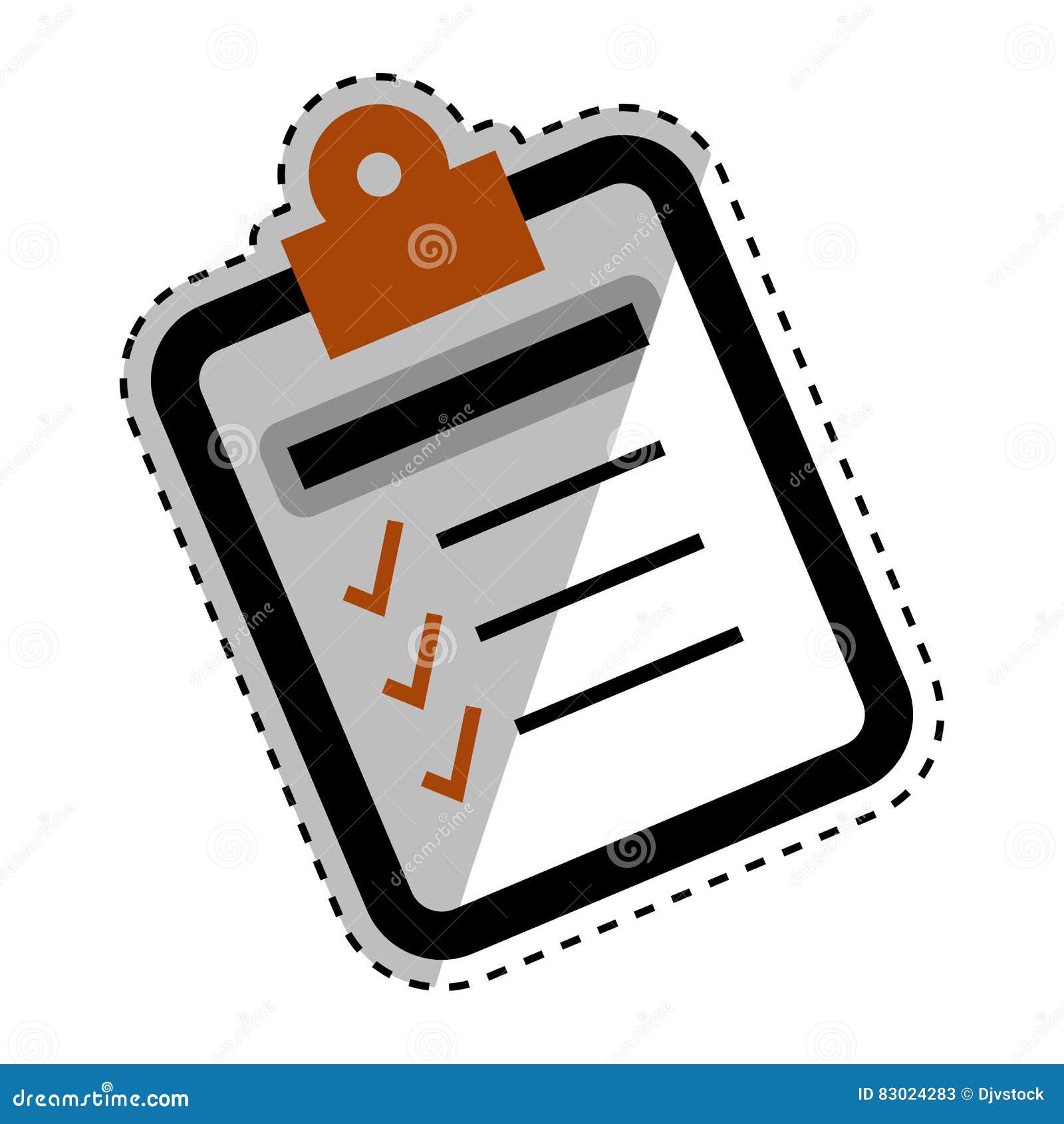 Checklist form symbol stock illustration. Illustration of checkmark ...