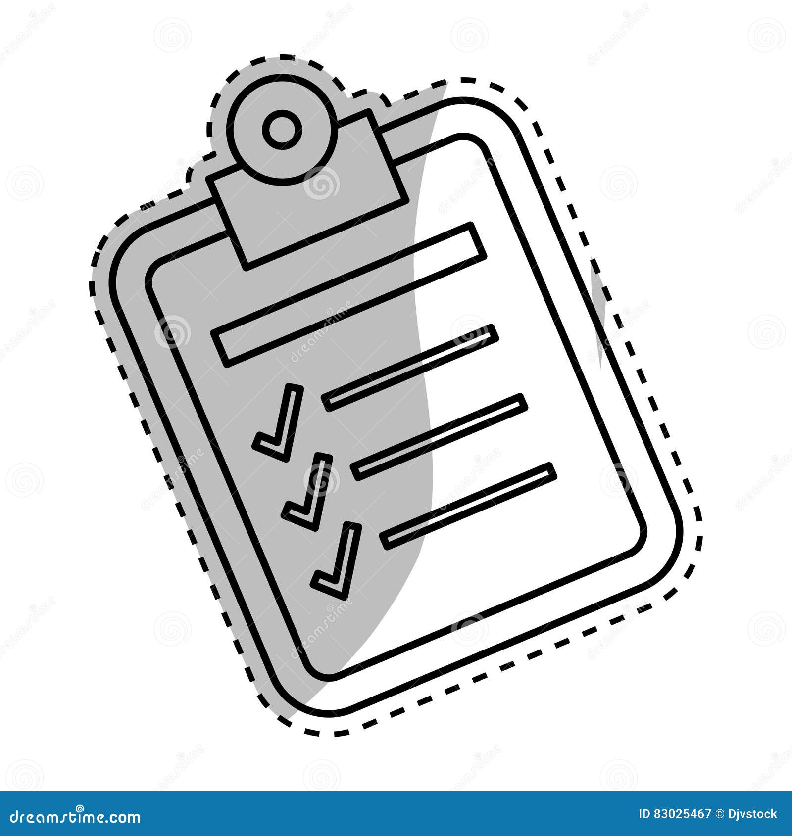 Checklist form symbol stock illustration. Illustration of lines - 83025467