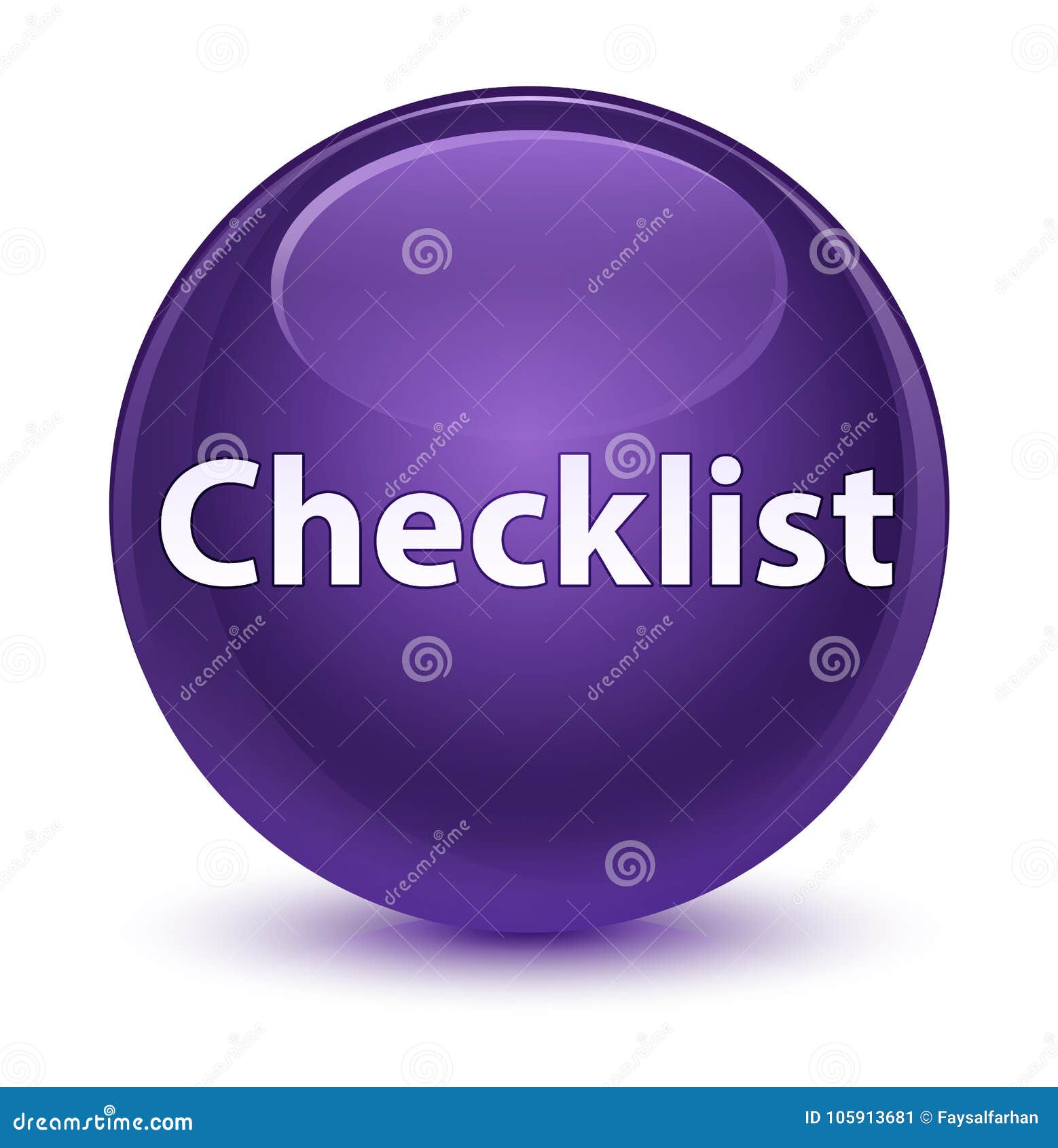 Checklist Glassy Purple Round Button Stock Illustration - Illustration ...