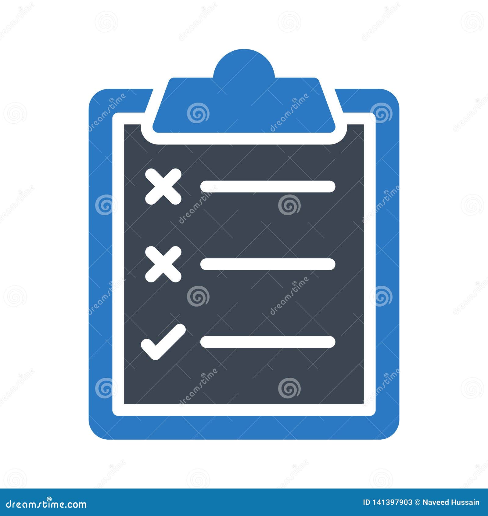 Checklist Glyph Color Flat Vector Icon Stock Vector - Illustration of ...