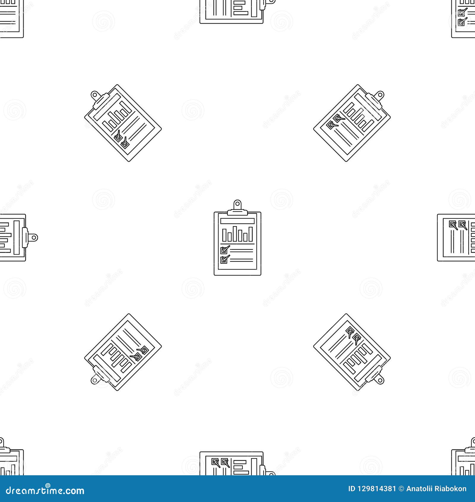 Checklist Graph Pattern Seamless Vector Stock Vector - Illustration of ...