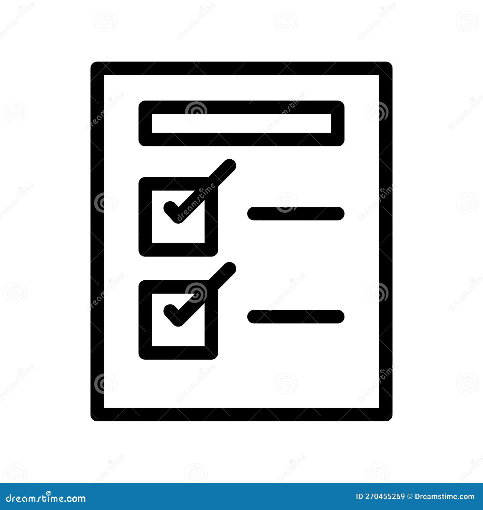 Checklist Line Icon. Clipboard With Checkmarks Line Icon. List With ...