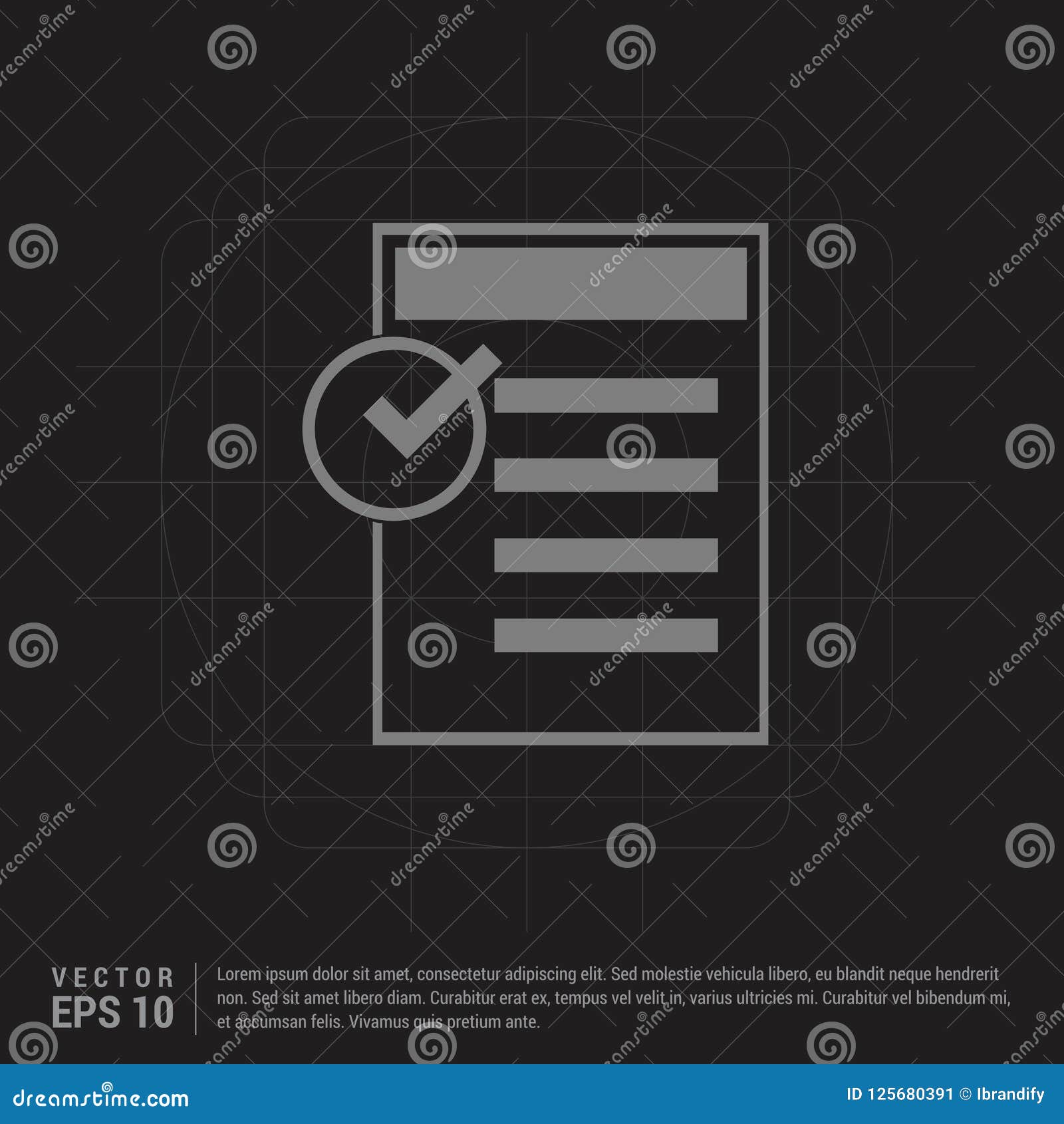 Checklist Icon - Black Creative Background Stock Vector - Illustration ...