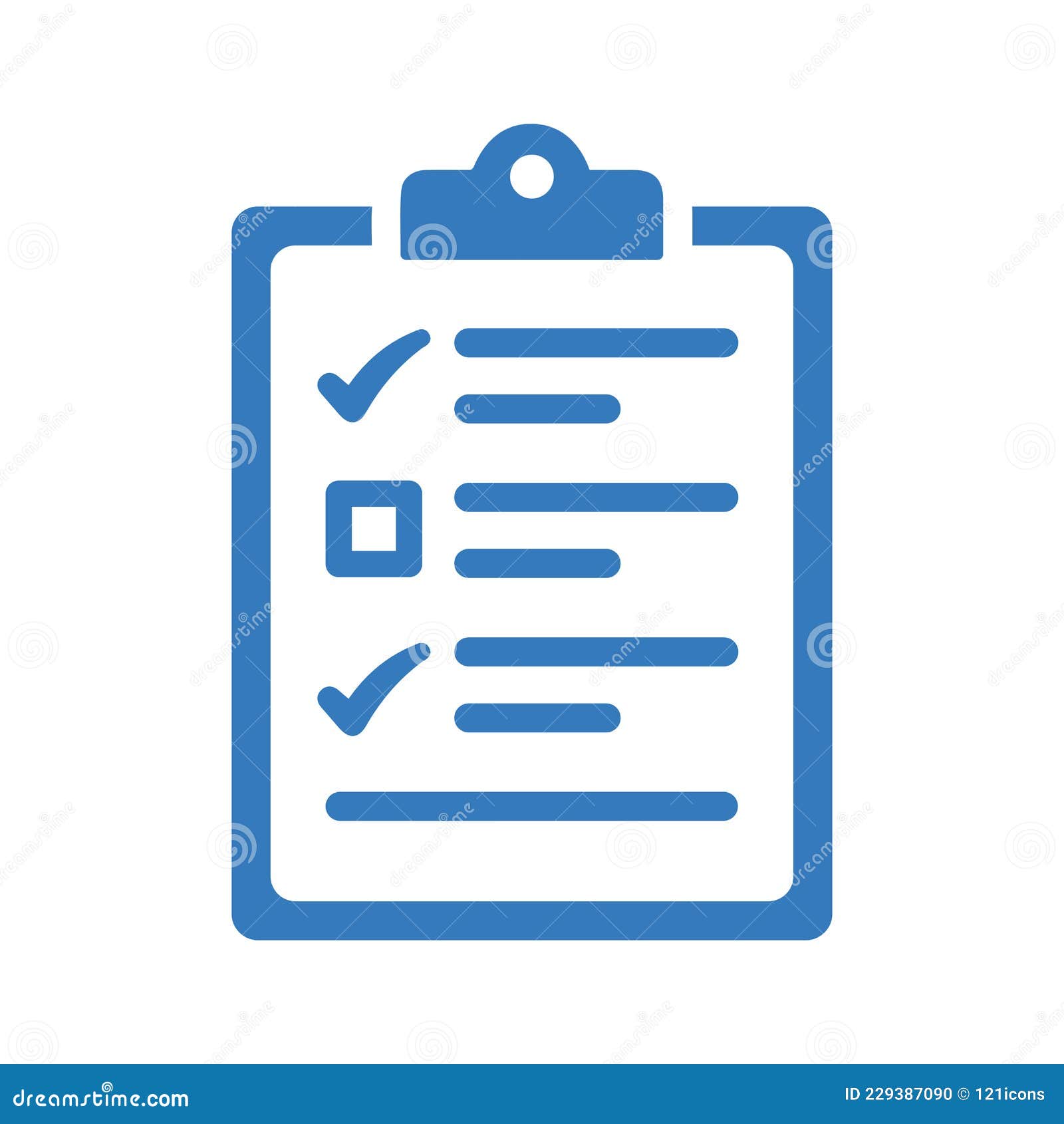 Checklist Icon. Blue Vector Design Stock Vector - Illustration of ...