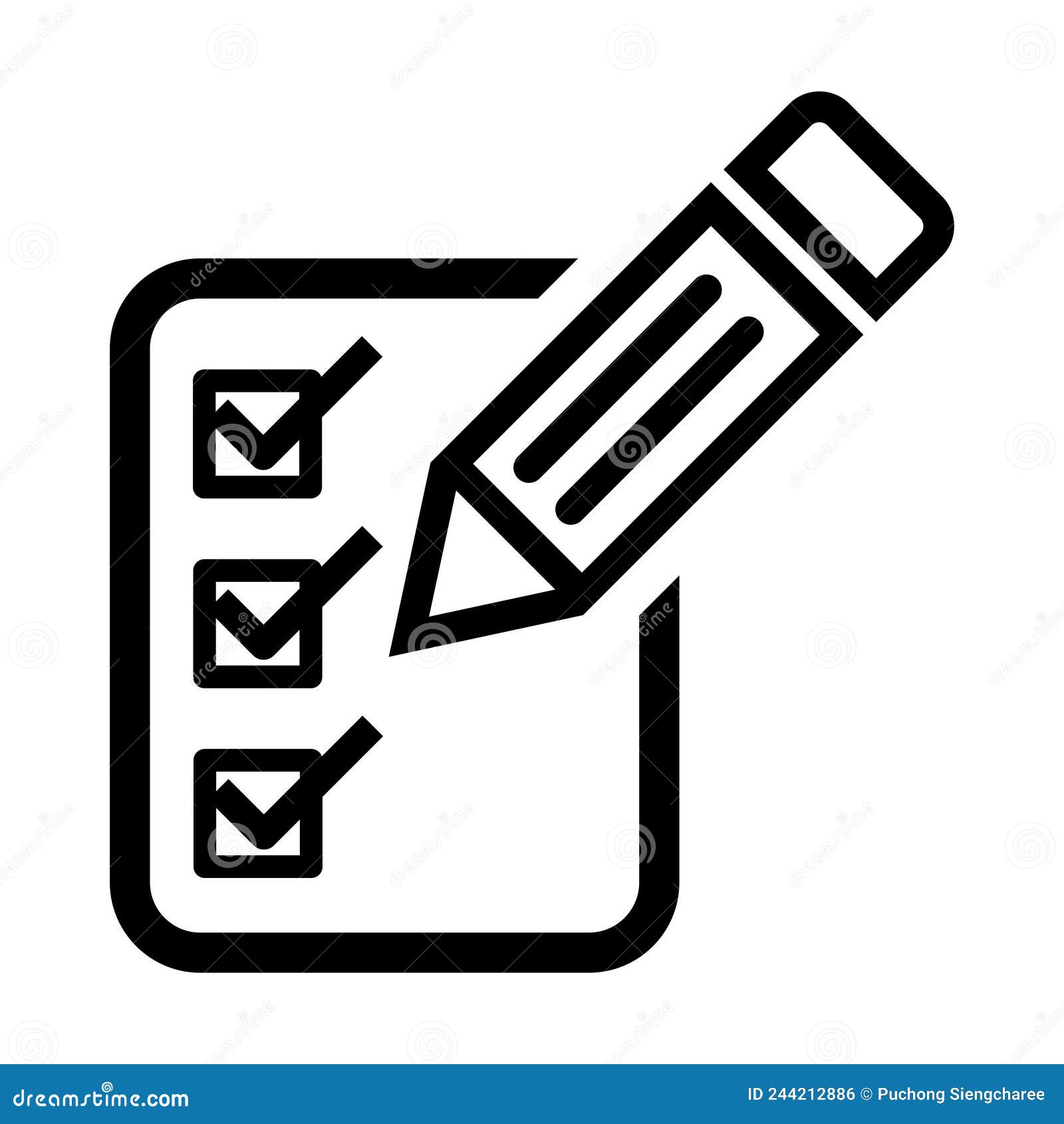 Check Sheet Icon, Checklist Symbol Stock Vector - Illustration of ...