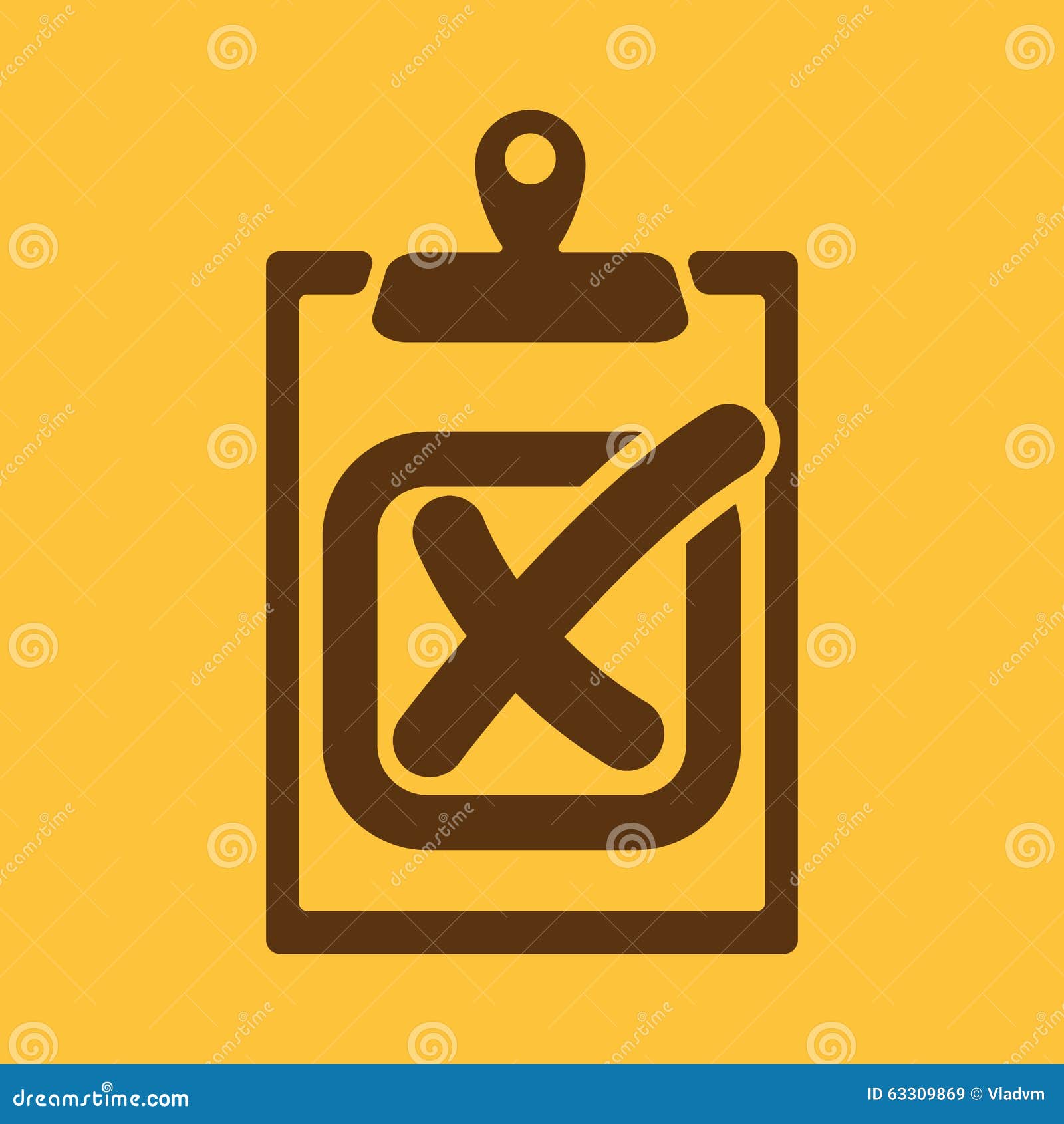 The Checklist Icon. Clipboard and Failed Task, Wrong Answer Symbol ...