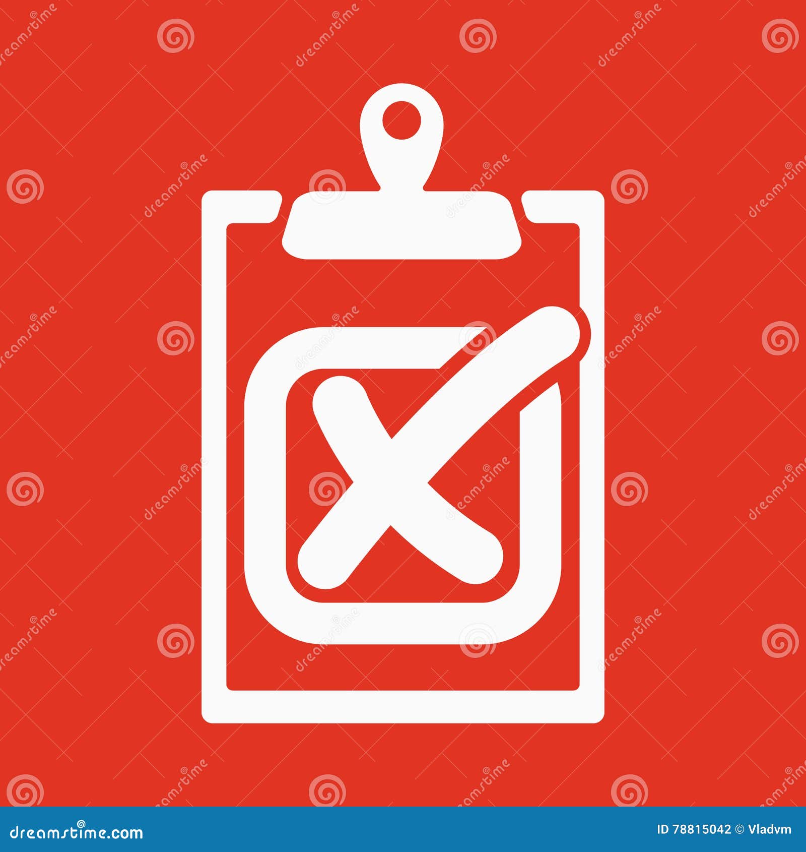 The Checklist Icon. Clipboard and Failed Task, Wrong Answer Symbol ...