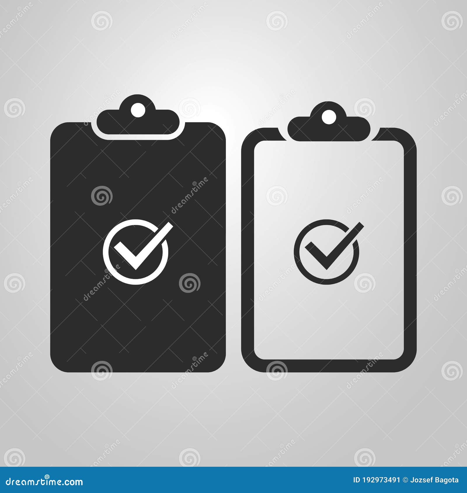 Checklist Icon Design Black and White and Linear Version Stock Vector ...