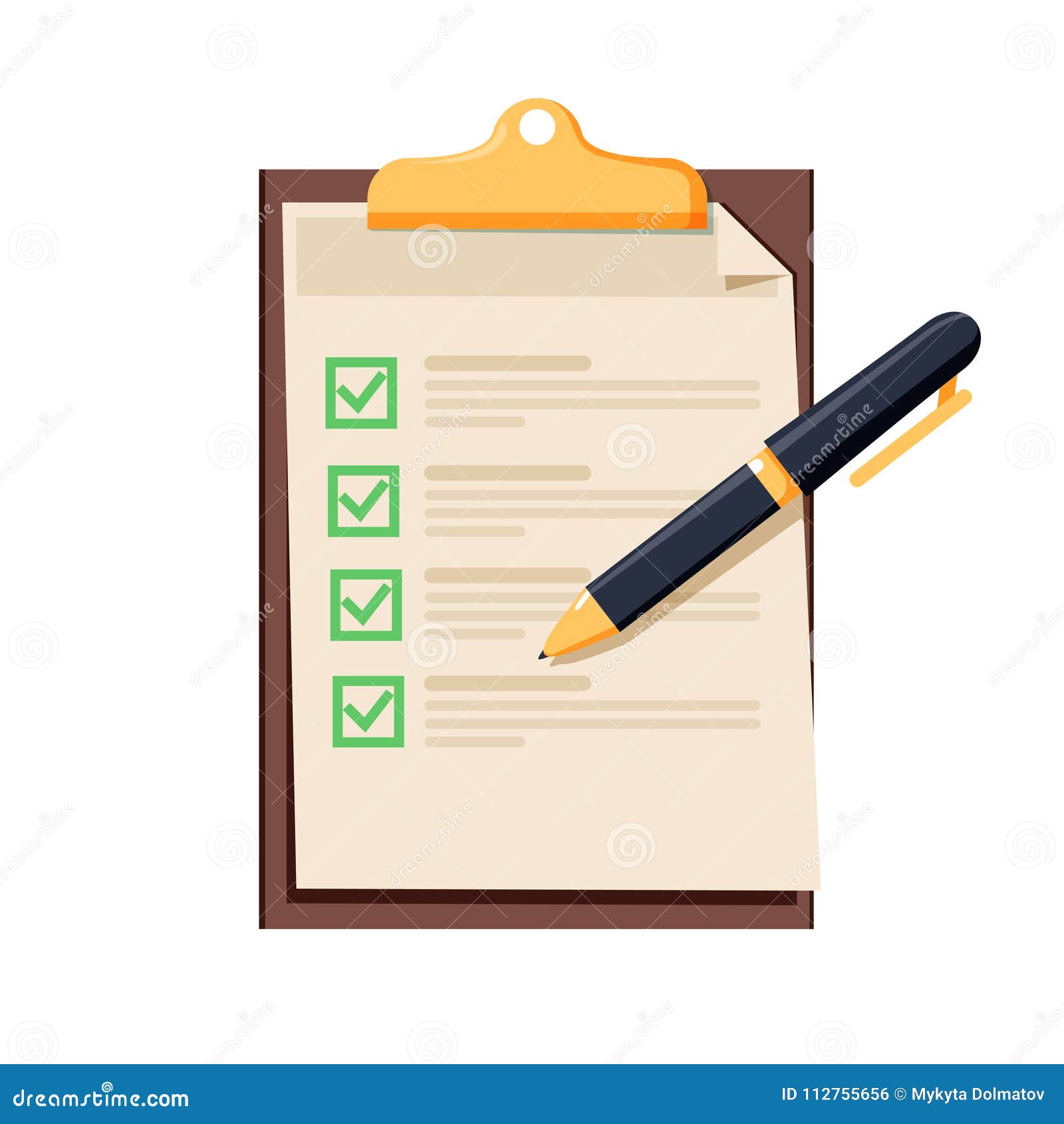 Checklist Icon Document With Green Ticks Checkmarks Checklist And Pen ... Checklist Icon Document With Green Ticks Checkmarks Checklist And Pen ...
