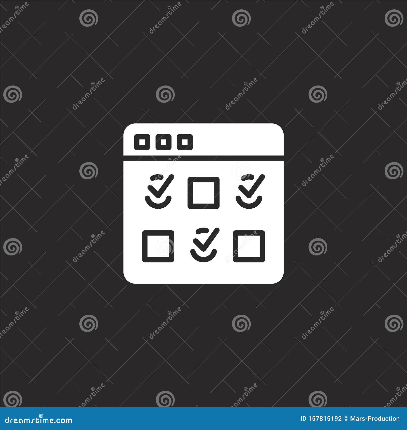 Checklist Icon. Filled Checklist Icon for Website Design and Mobile ...