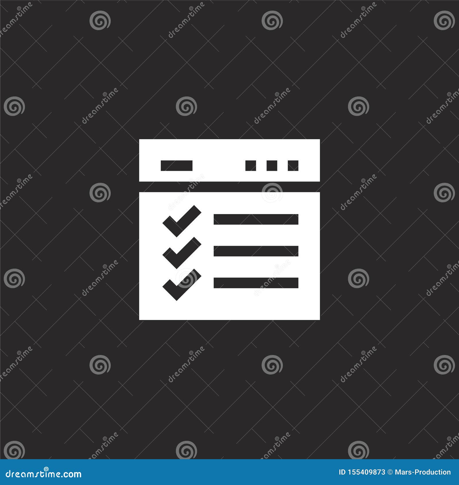 Checklist Icon. Filled Checklist Icon for Website Design and Mobile ...