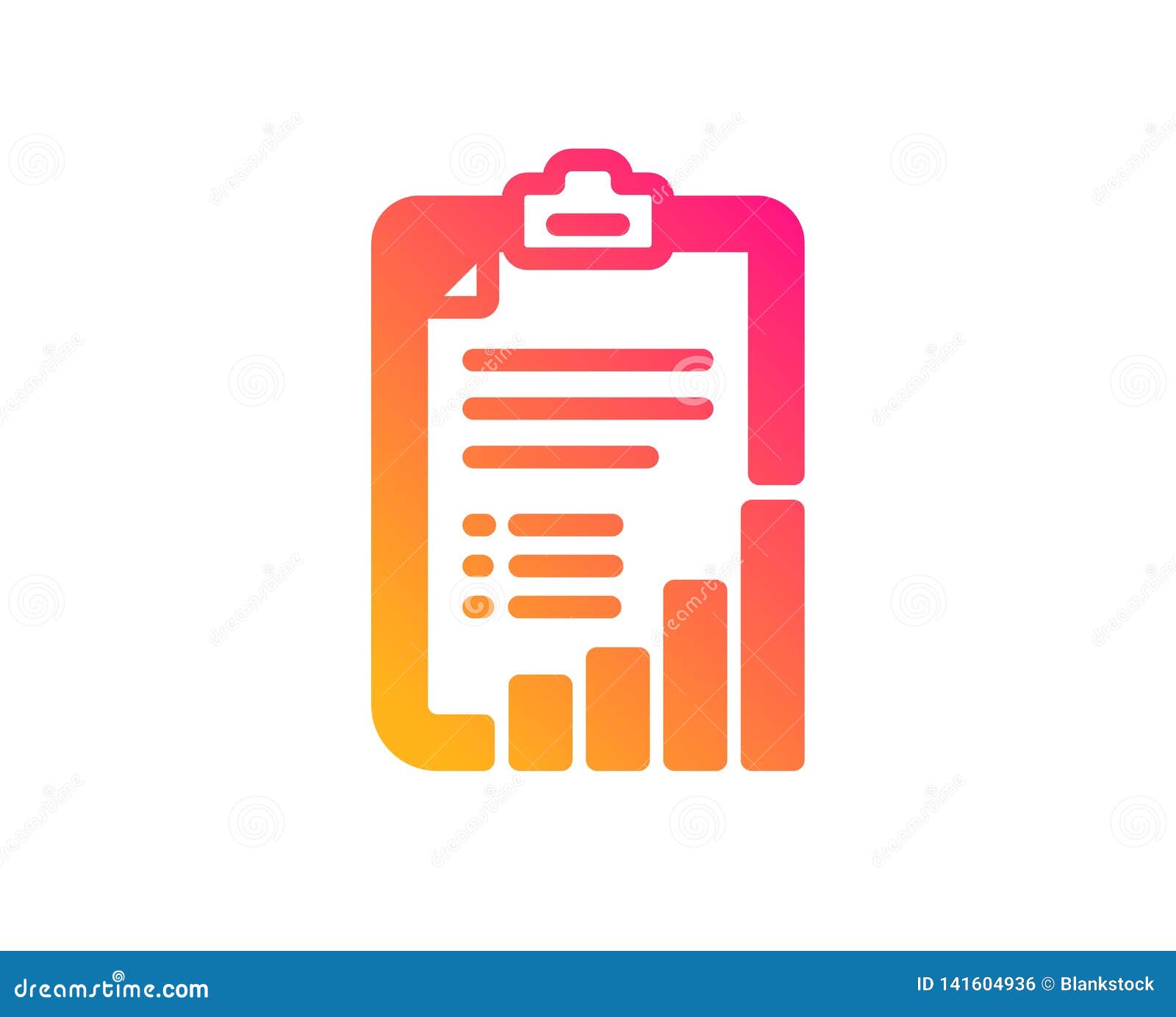 Checklist Icon. Graph Chart Sign. Vector Stock Vector - Illustration of ...