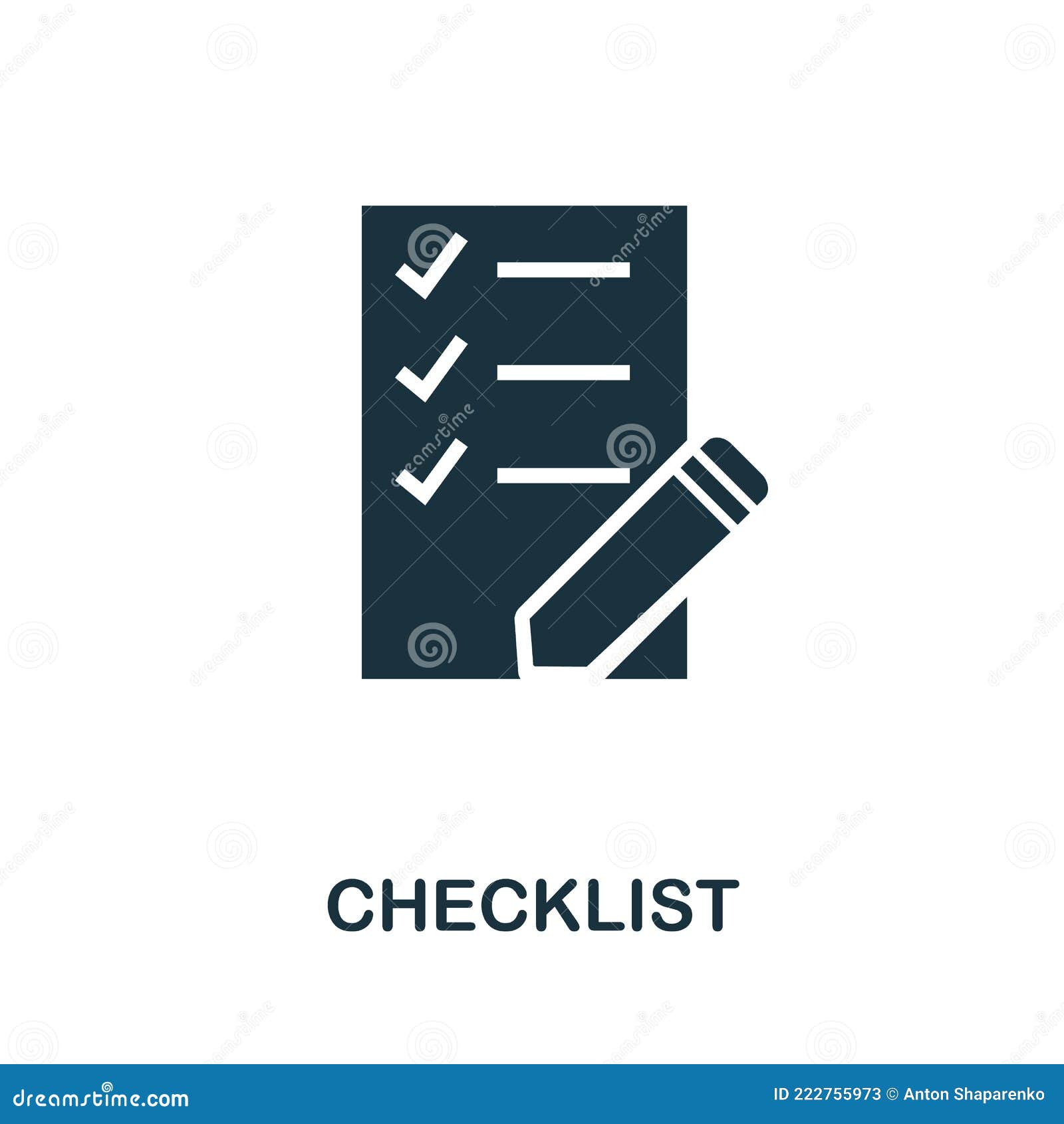 Checklist Icon. Simple Creative Element. Filled Monochrome Checklist ...