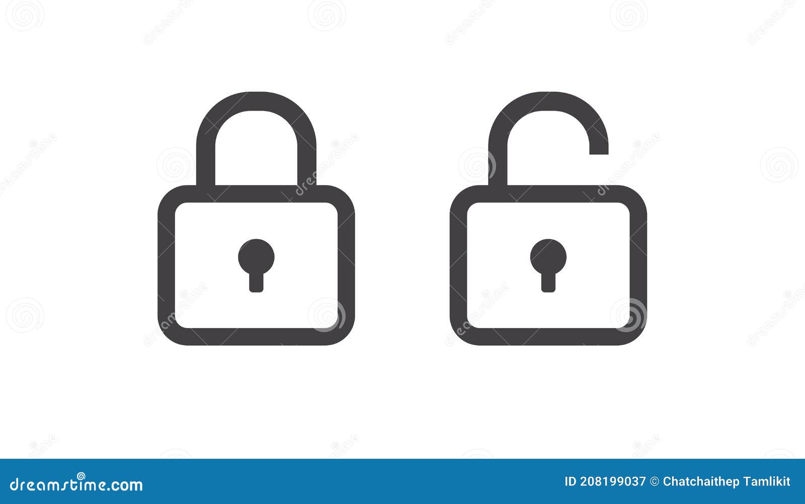 Padlock Icon, Security Sign, Lock With Keyhole. Stock Vector ...