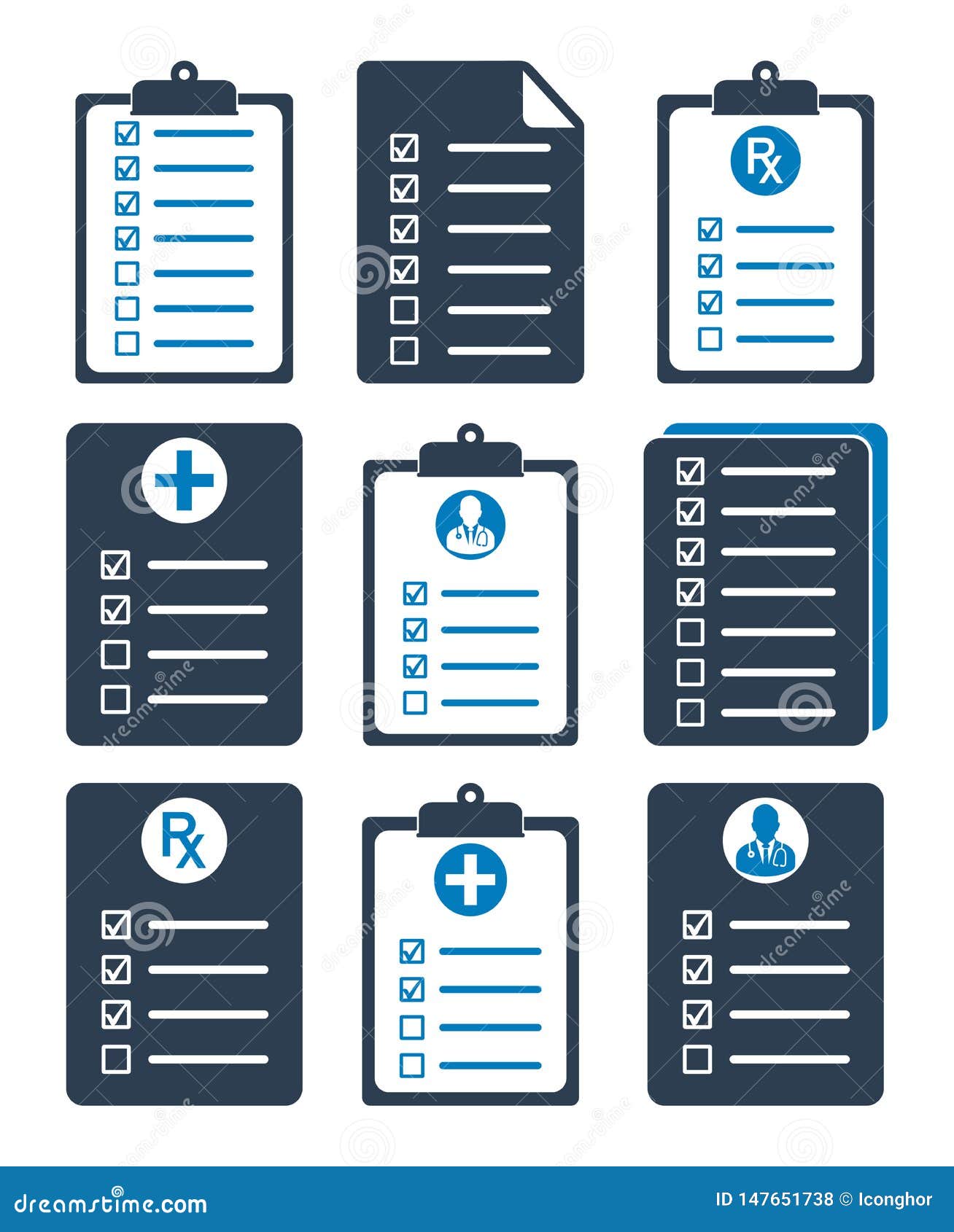 Checklist Icon set. stock vector. Illustration of multimedia - 147651738