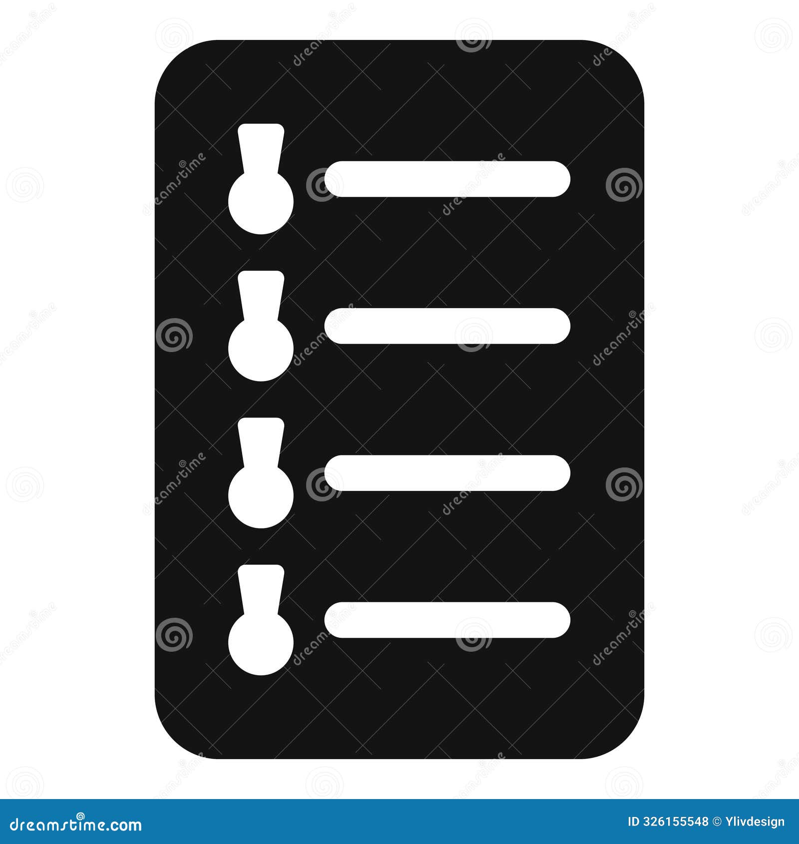 Checklist Icon Showing Completed Tasks Using Check Marks Stock ...