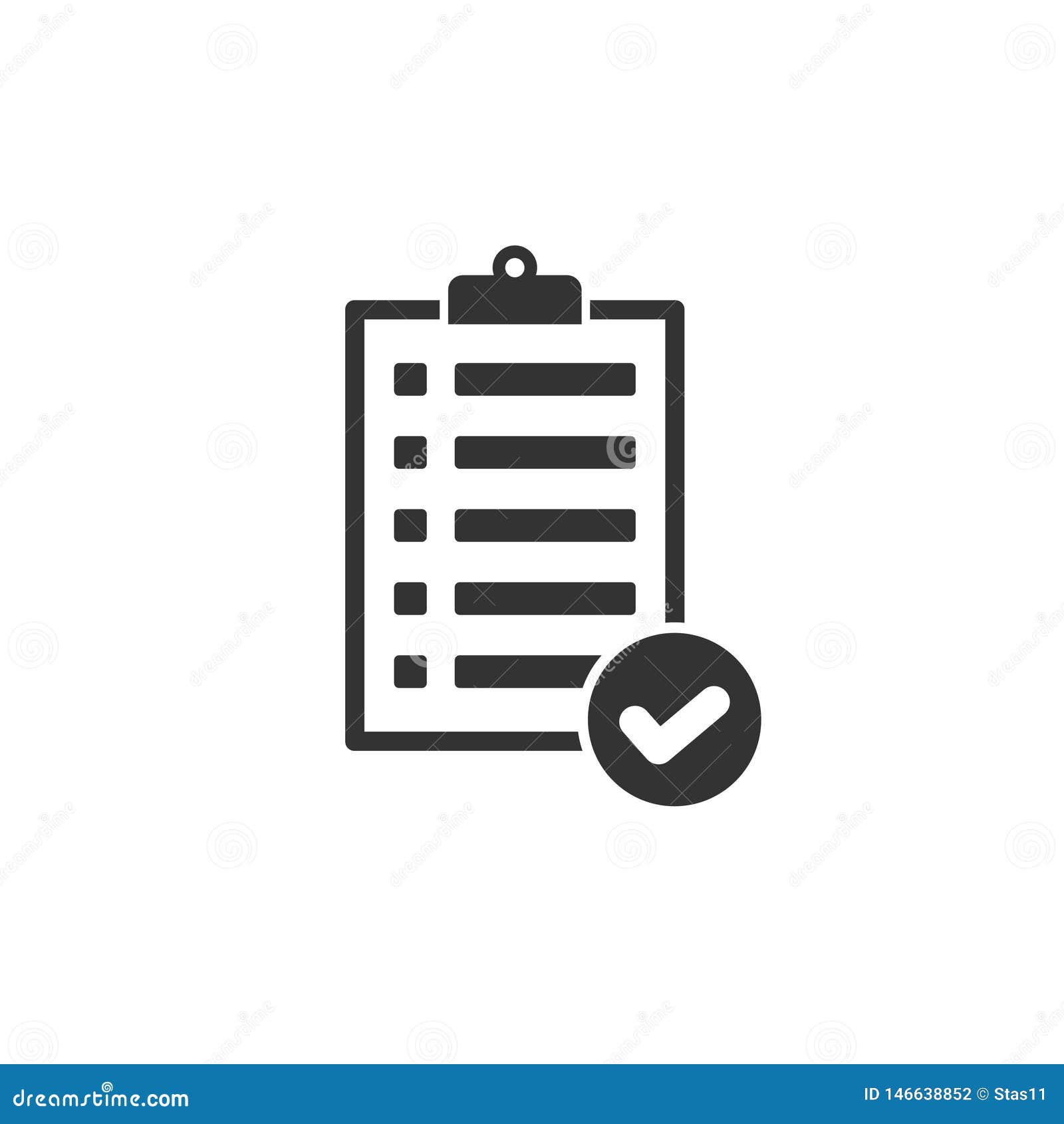 Checklist Icon in Simple Design. Vector Illustration Stock Vector ...