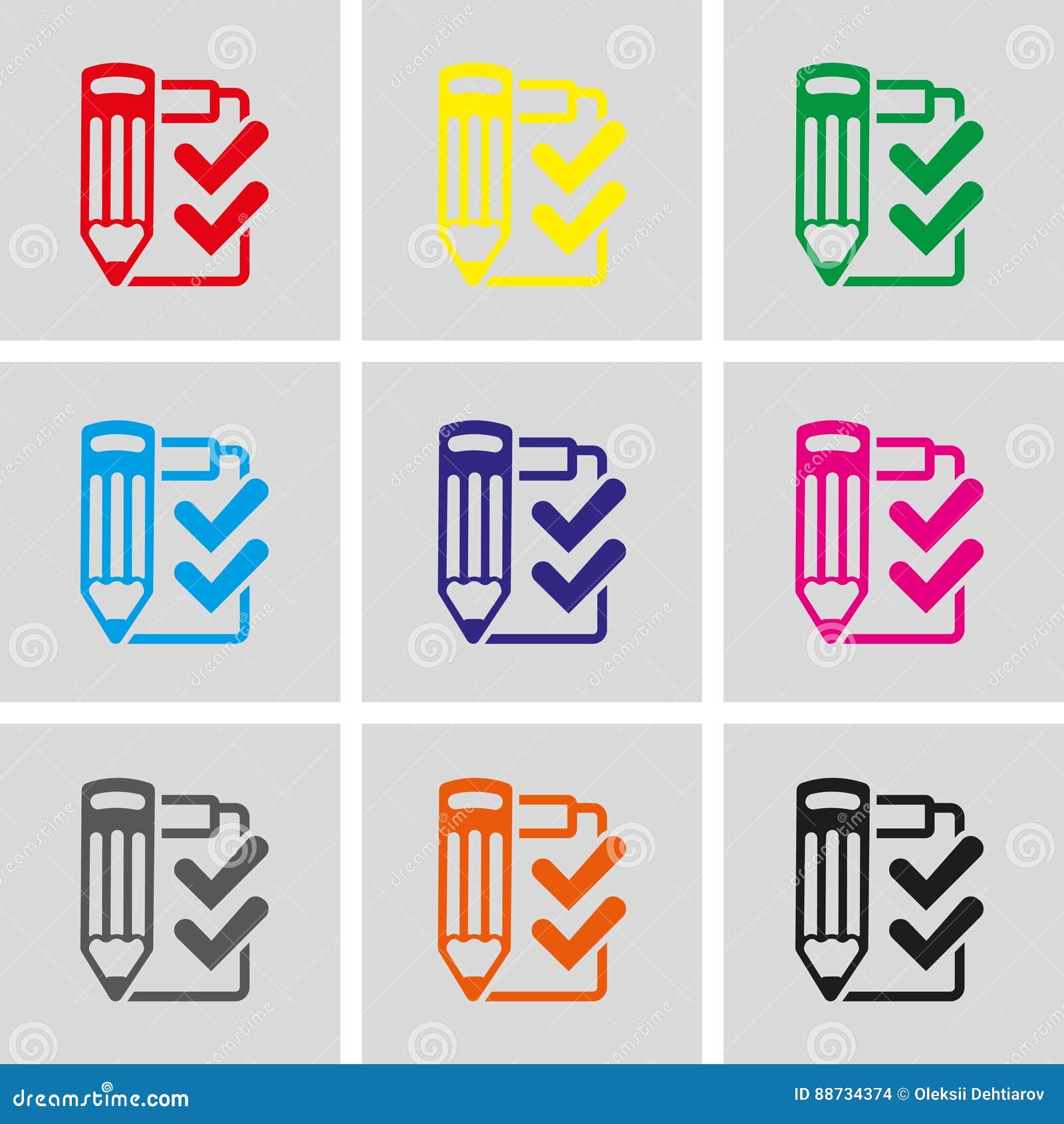 Checklist Icon Stock Vector Illustration Flat Design Stock Vector ...