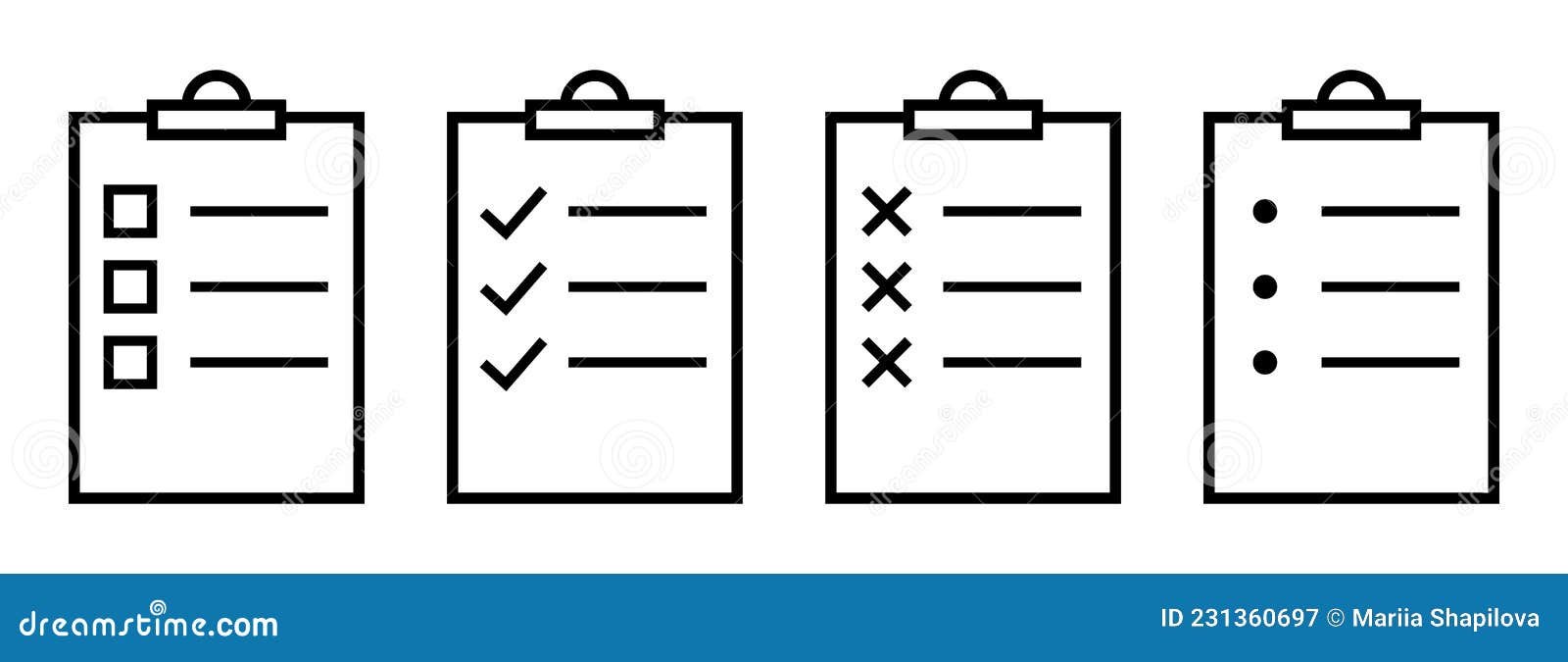 Checklist Icon. Symbol for Your Design Stock Vector - Illustration of ...